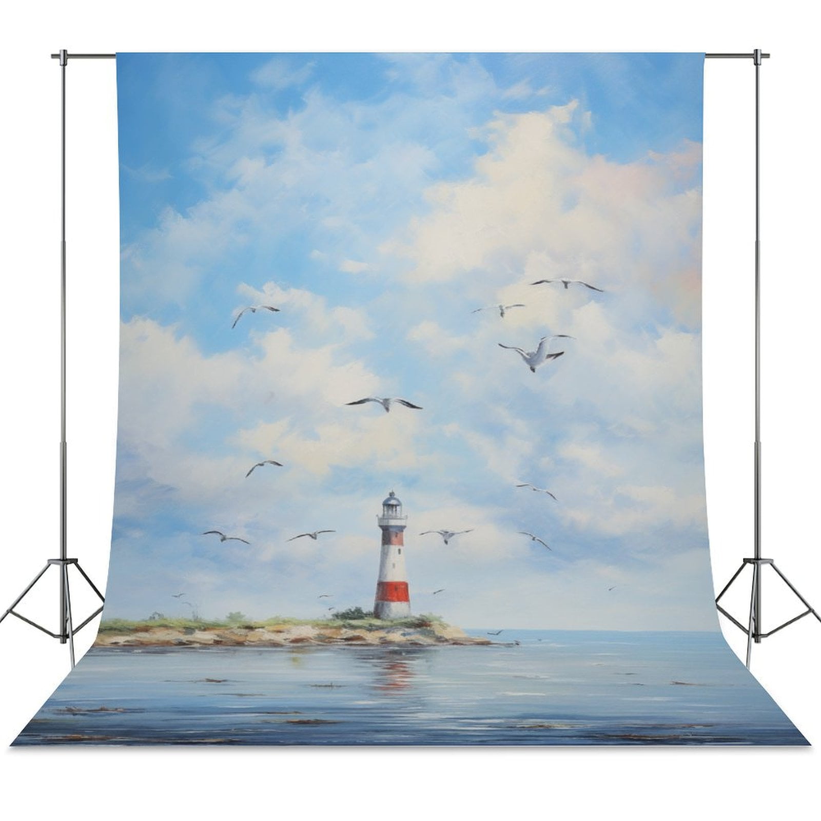 Lighthouse Coast Scenery Backdrop Background for Photography Photo ...
