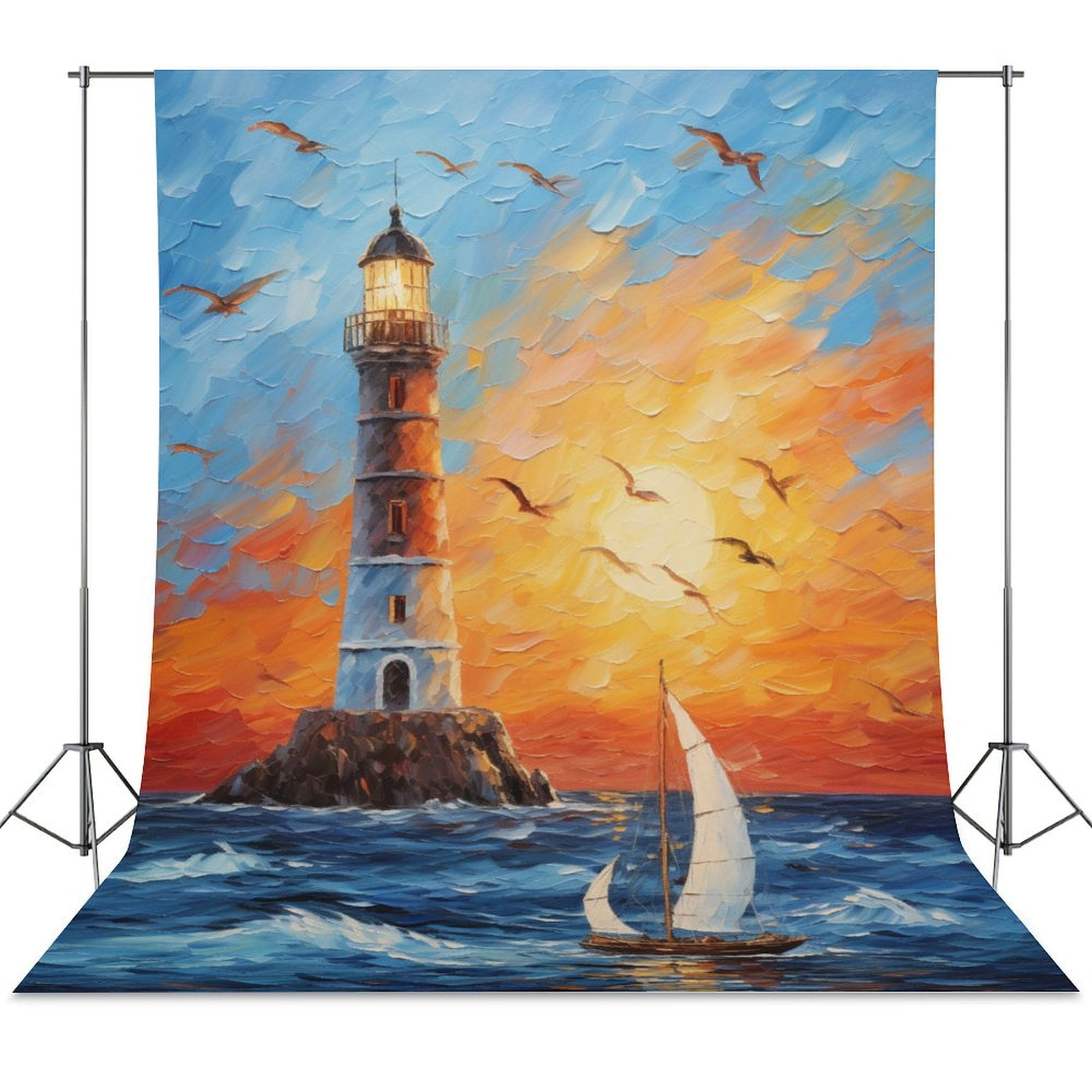Lighthouse Coast Scenery Backdrops for Photography Kids Adult Photo ...