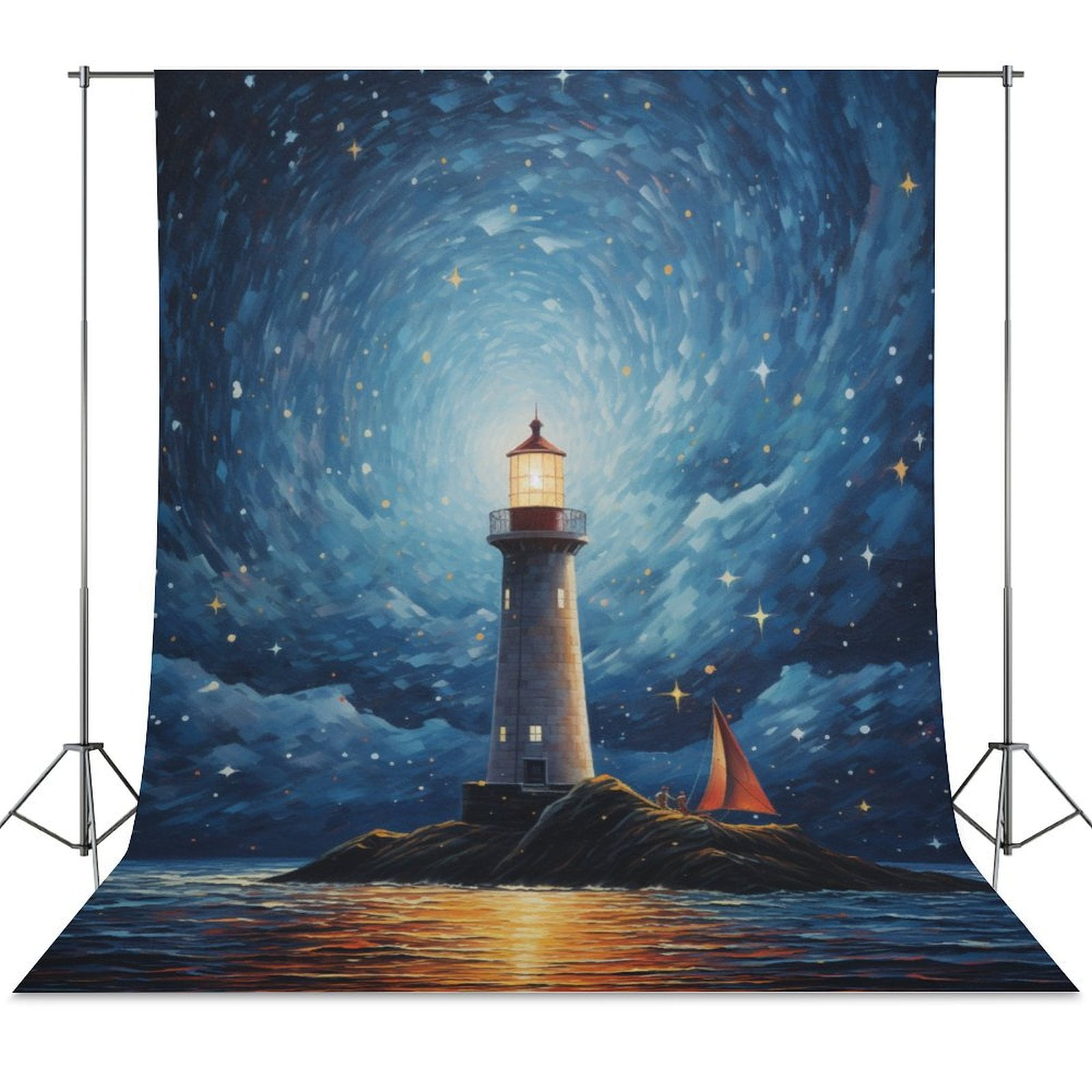 Lighthouse Coast Scenery Backdrops for Photography for Party Backdrop ...