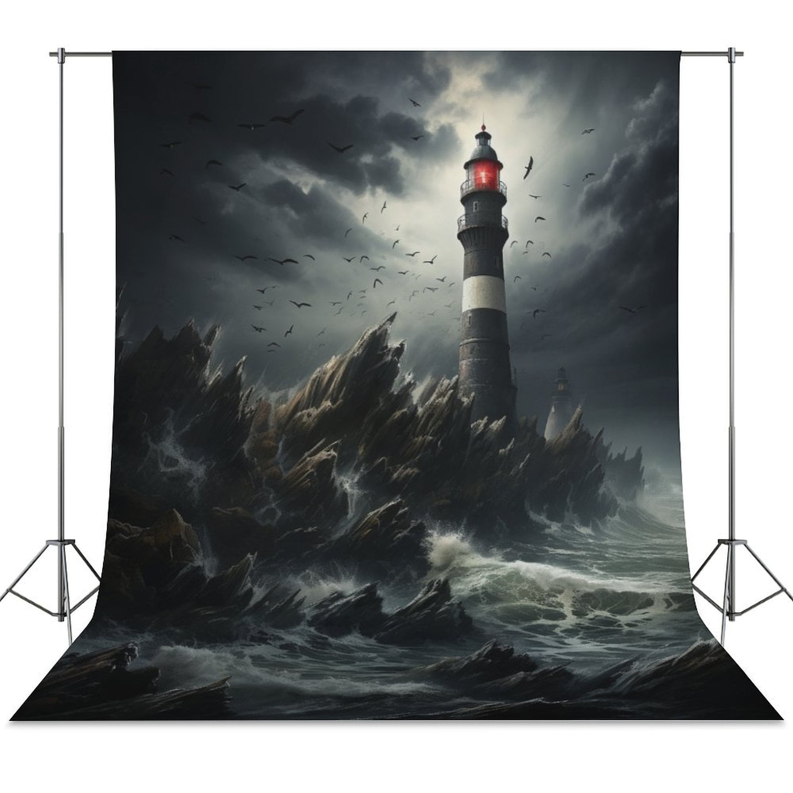 Lighthouse Coast Scenery Backdrops for Photography for Party Backdrop ...