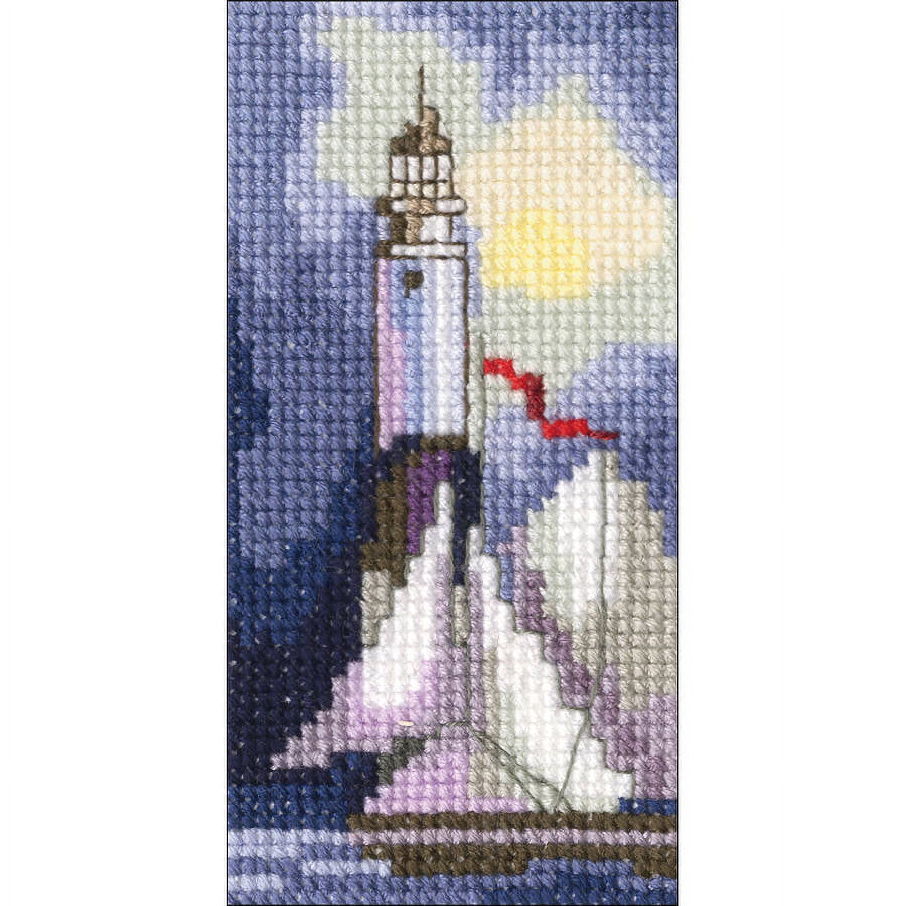 Lighthouse Counted Cross Stitch Kit, 2.25" x 4.25", 14 Count - Walmart.com