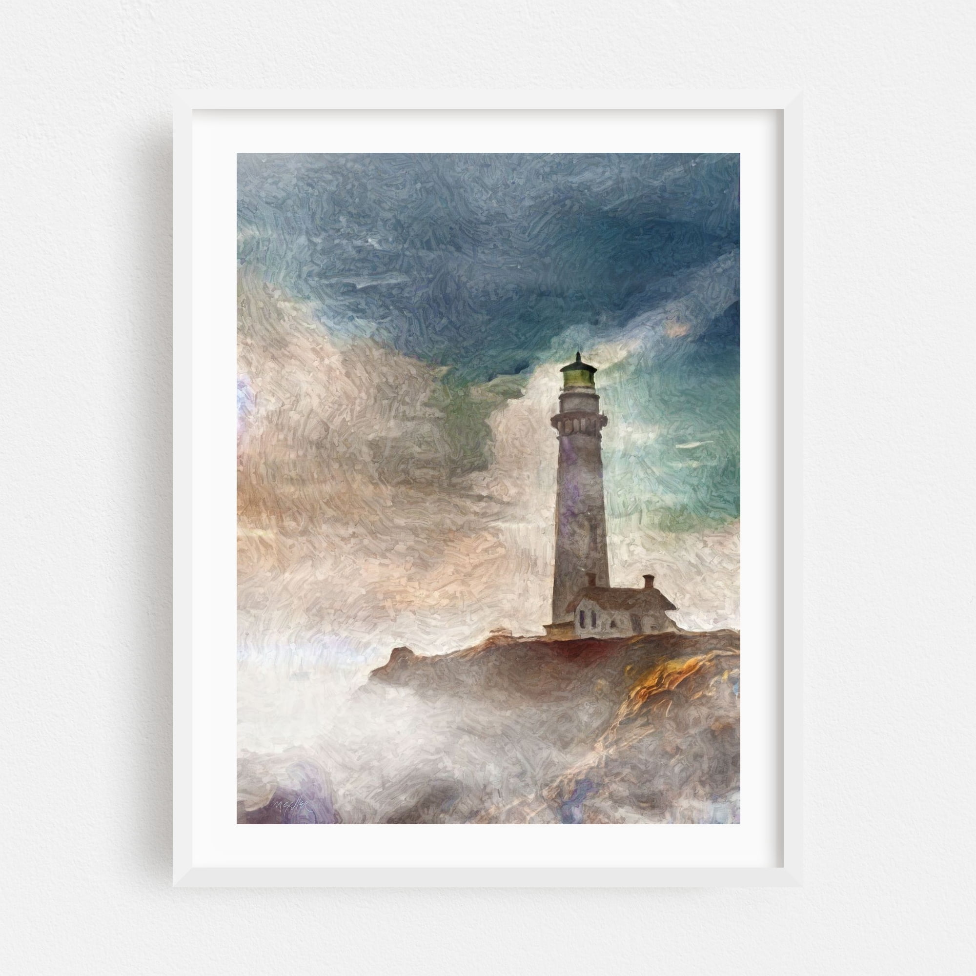 Lighthouse - Digital Art Lighthouse Coastal Ocean Nature Landscape ...