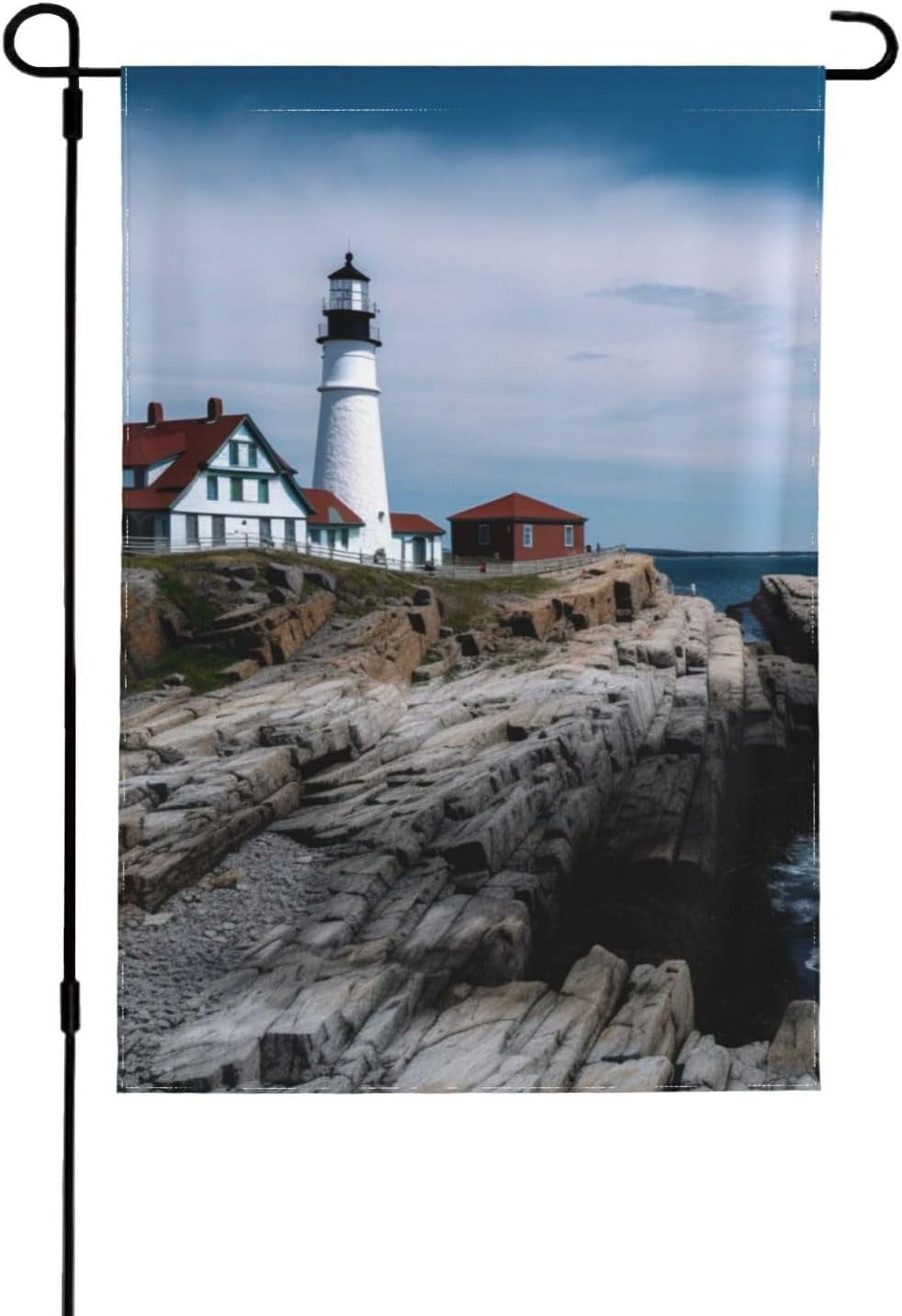 Lighthouse Garden Flags Double Sided, Welcome Summer House Flag Banners ...