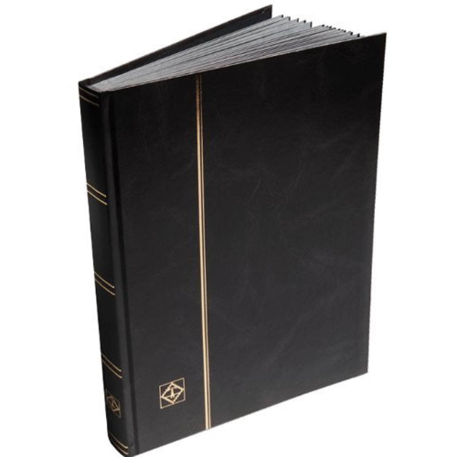 Lighthouse Hardcover Stamp Album Stockbook With 32 Black Pages, Black ...