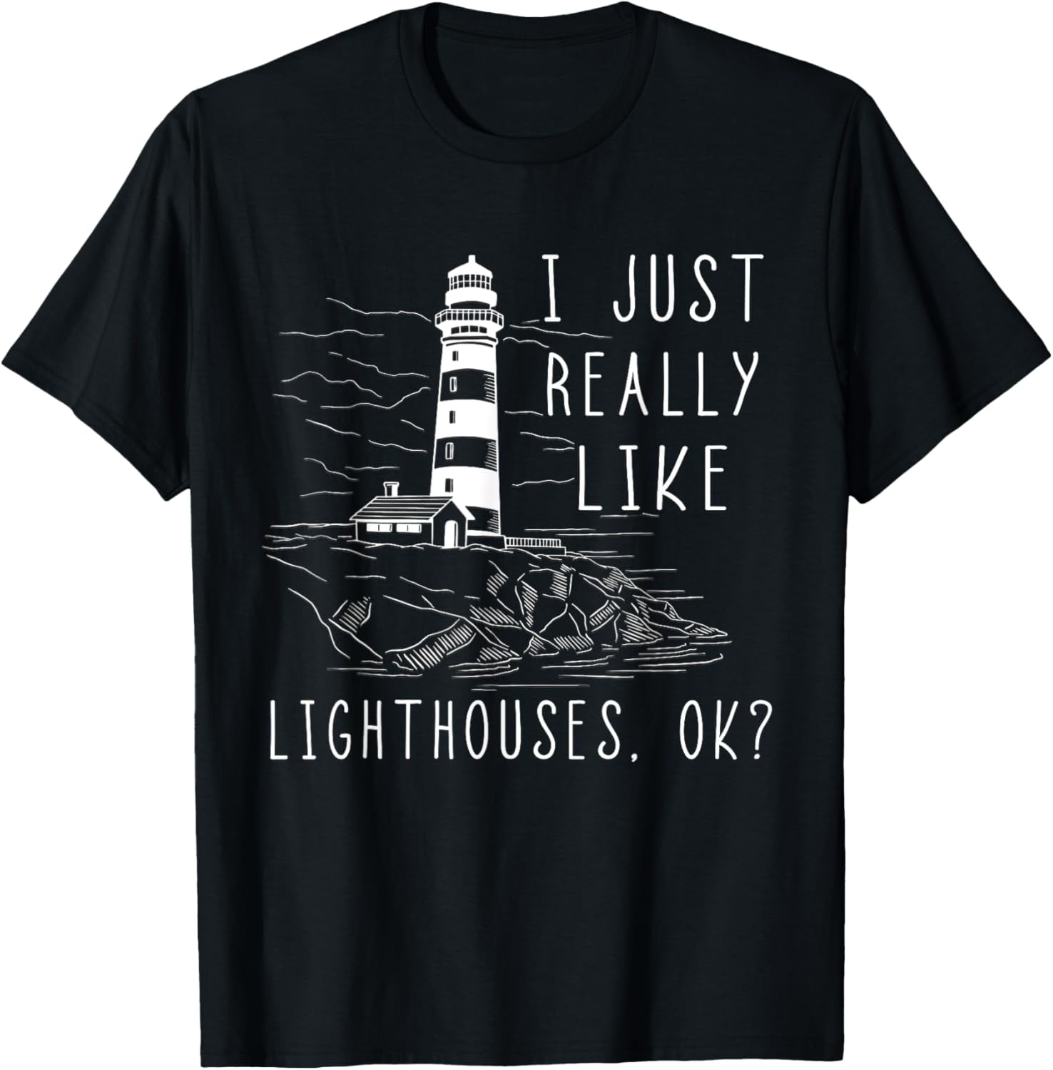 Lighthouse I Just Really Like Lighthouses Seaside Boating T-Shirt men ...