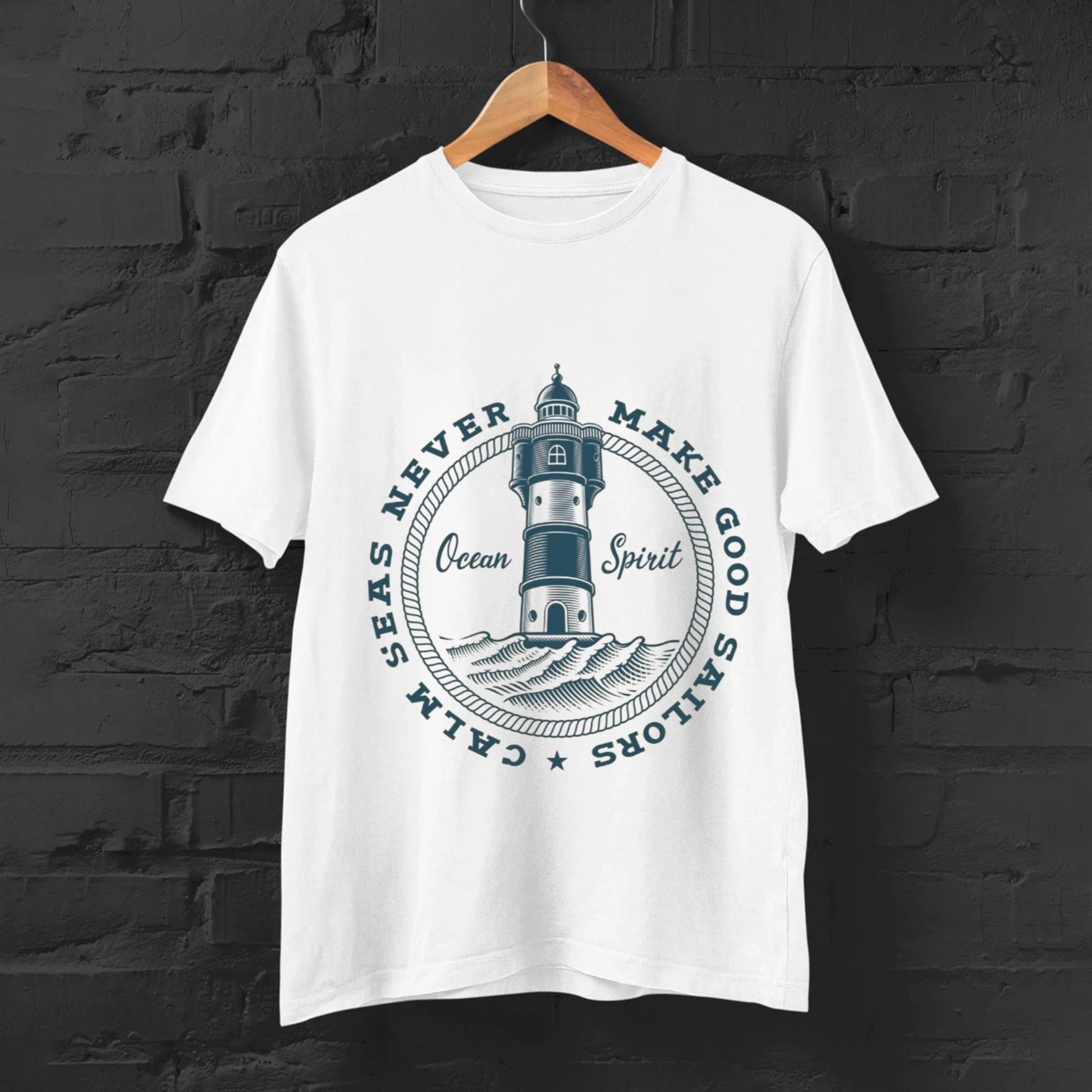 Lighthouse Nautical Shirt, Motivational Maritime Quote Tee, Ocean ...