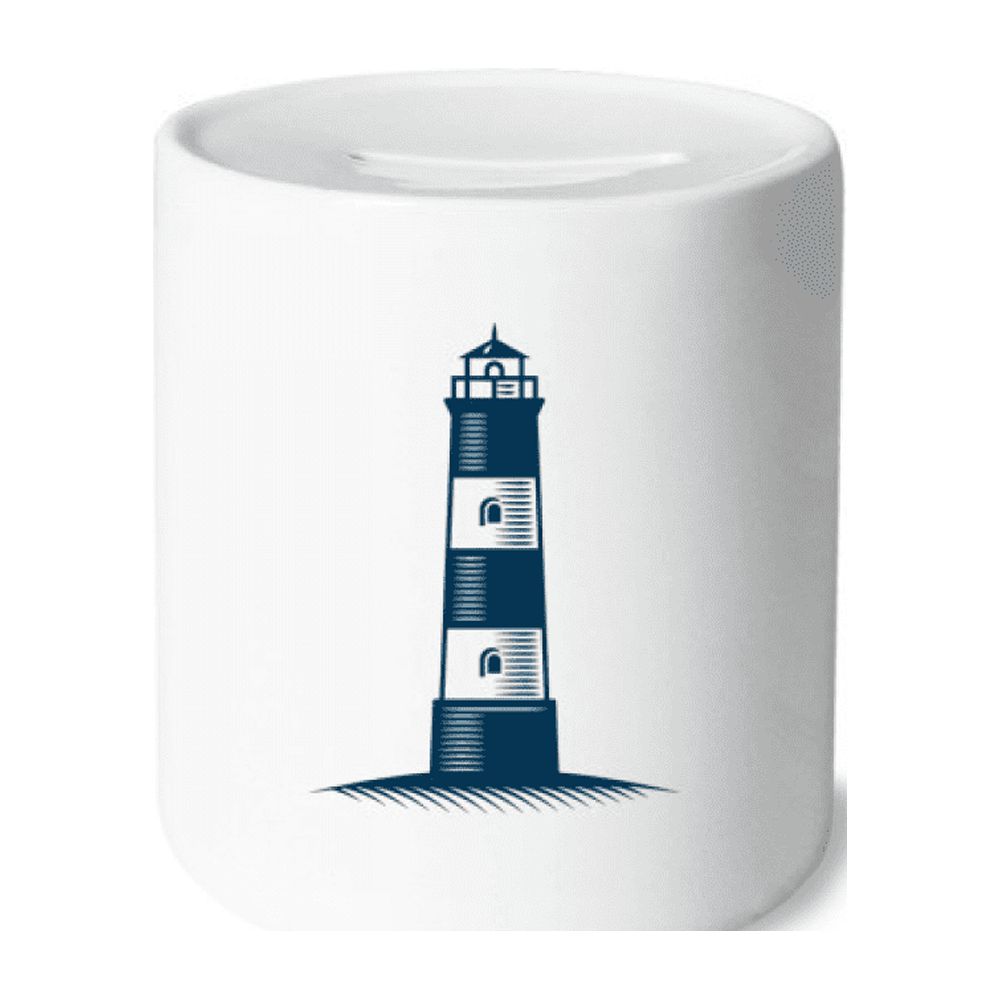 Lighthouse Navigation Military Ocean Money Box Cerac Coin Case Piggy ...