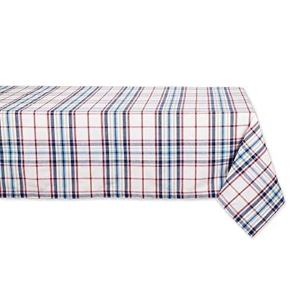 DII Nantucket Kitchen Collection Plaid Tablecloth 60x120 Patriotic ...
