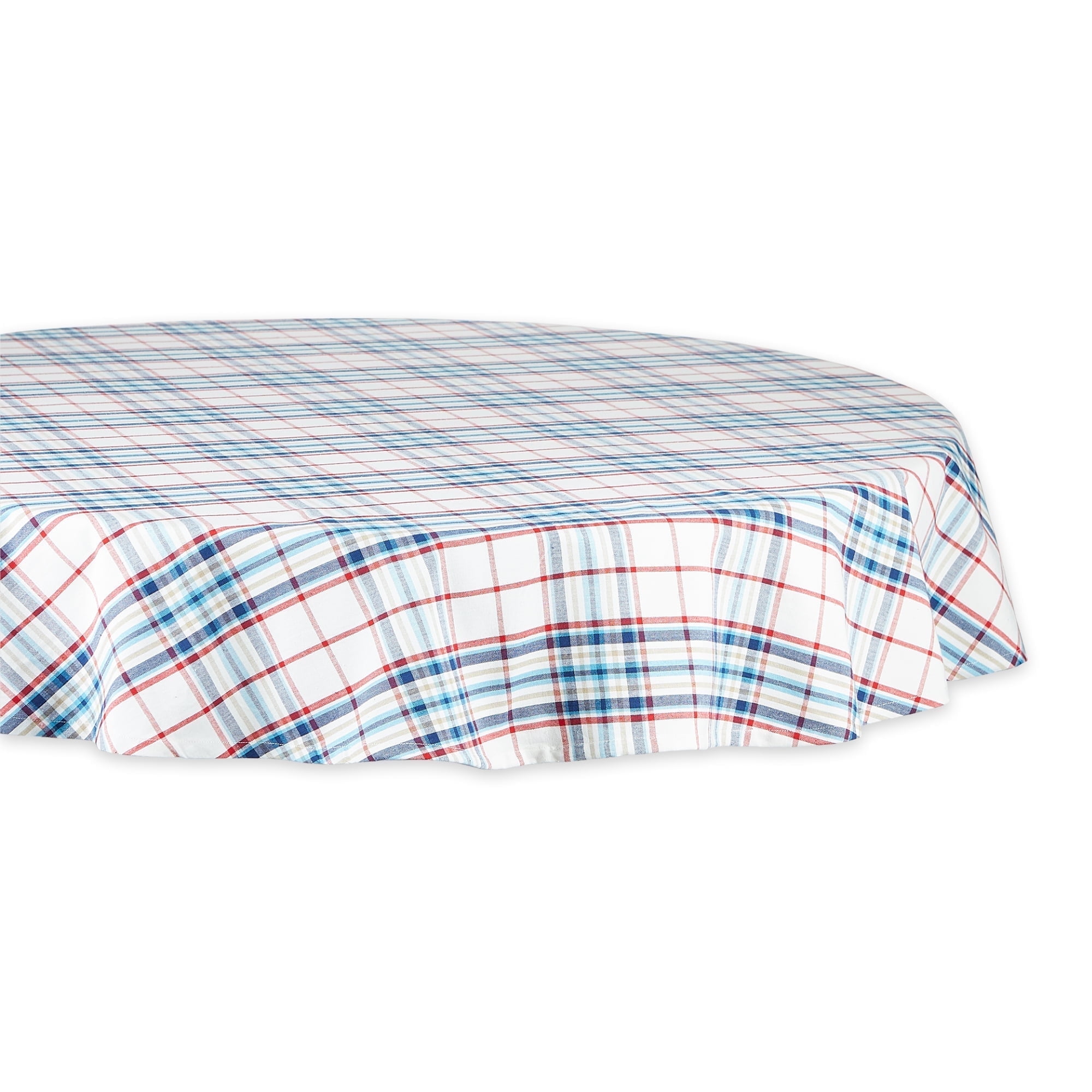 Lighthouse Plaid Tablecloth 70 Round - Walmart.com