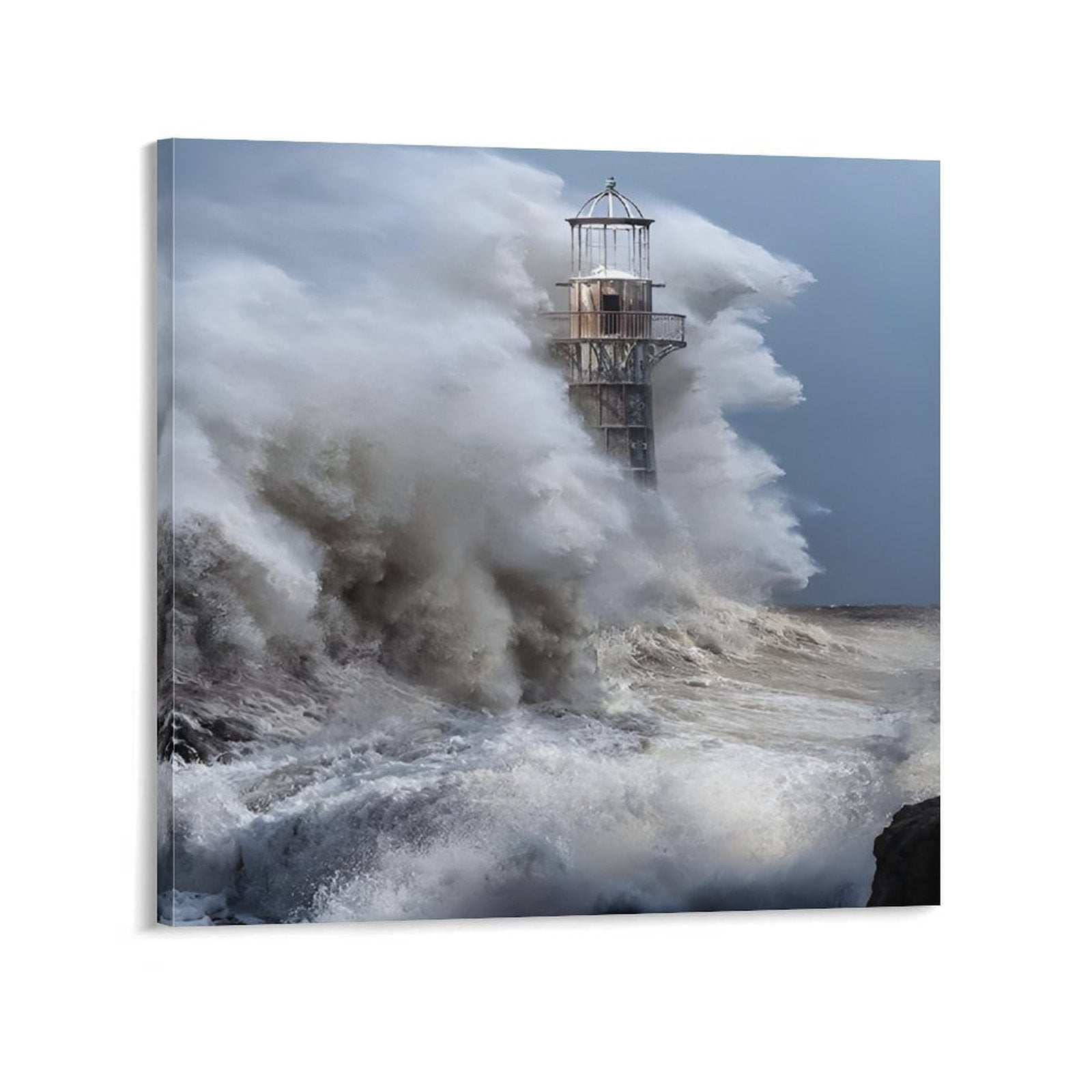 Lighthouse Poster Lighthouse Storm Poster Sea Wave Art Poster(3 ...