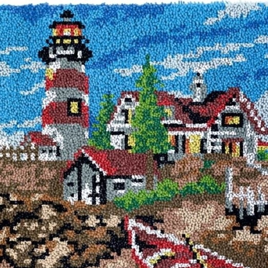 Lighthouse Scenery Rug Latch Hooking Kit (85x58cm) - Walmart.com