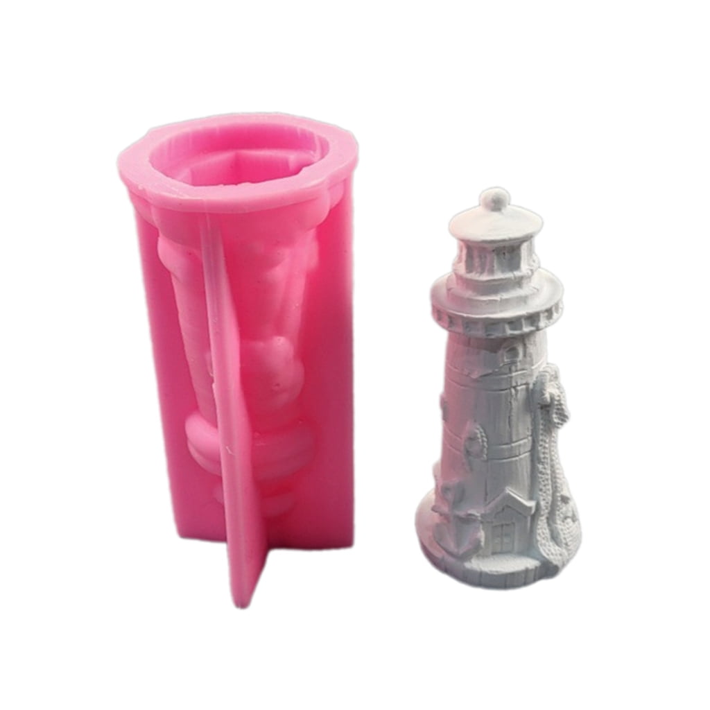 Lighthouse Sculpture Silicone Molds Plaster Molds for Home Decoration ...