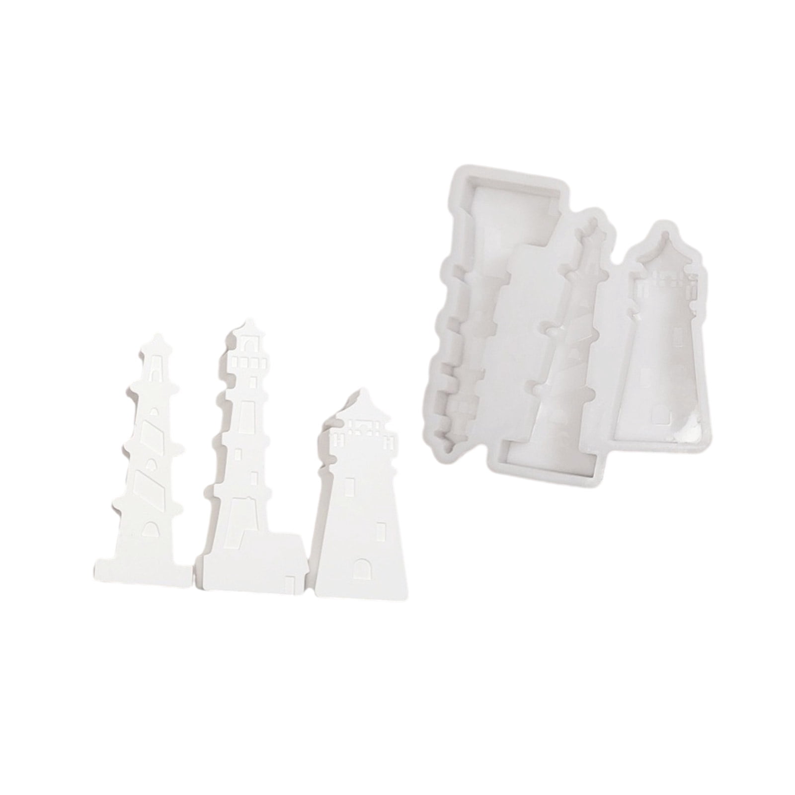 Lighthouse Sculpture Silicone Molds for Epoxy Resin Soap Cement Gypsum ...
