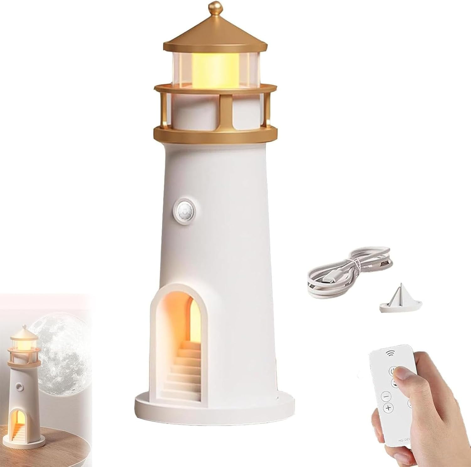 Lighthouse Speaker Bluetooth Lamp, Led Night Lamp Lighthouse, Lighthouses Night Light, Remote ...