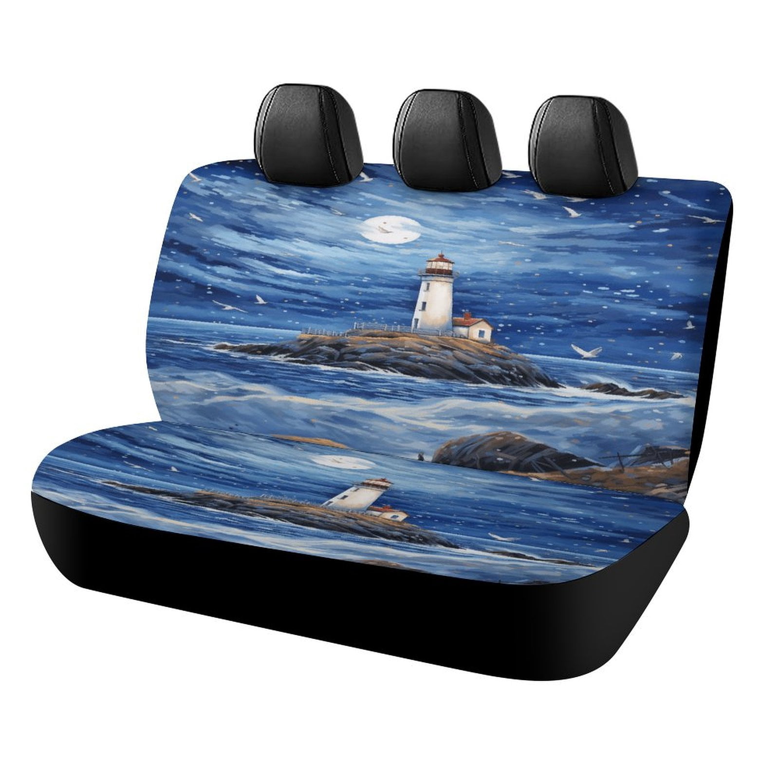 Lighthouse Sunrise Coast Scenery Pale Blue Tan Printed Universal Back ...