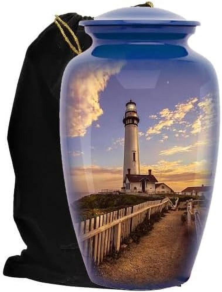 Lighthouse Urn, Cremation Urn for Ashes, Handcrafted Adult Beach Urn ...