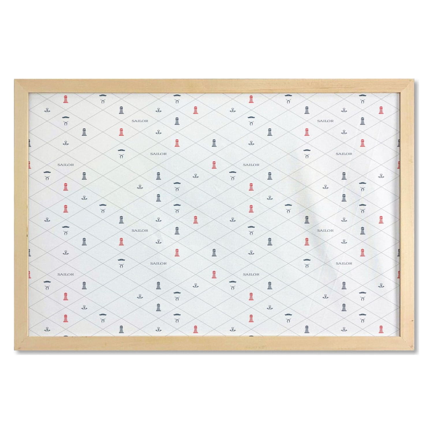 Lighthouse Wall Art with Frame, Nautical Checkered Pattern with Sailing ...