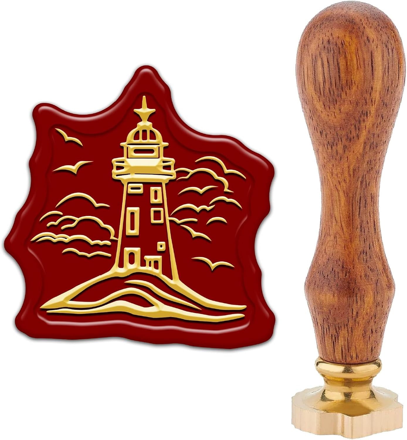 Lighthouse Wax Seal Stamp Vintage Retro Sealing Wax Stamps Removable ...