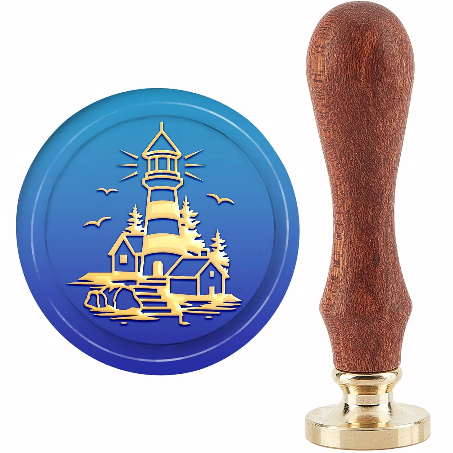 Lighthouse Wax Seal Stamps Brass Sealing Stamp Heads Replacement 30mm ...