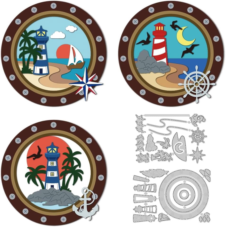 Lighthouse Window Cutting Dies for Card Making Frame Dies Carbon Steel ...