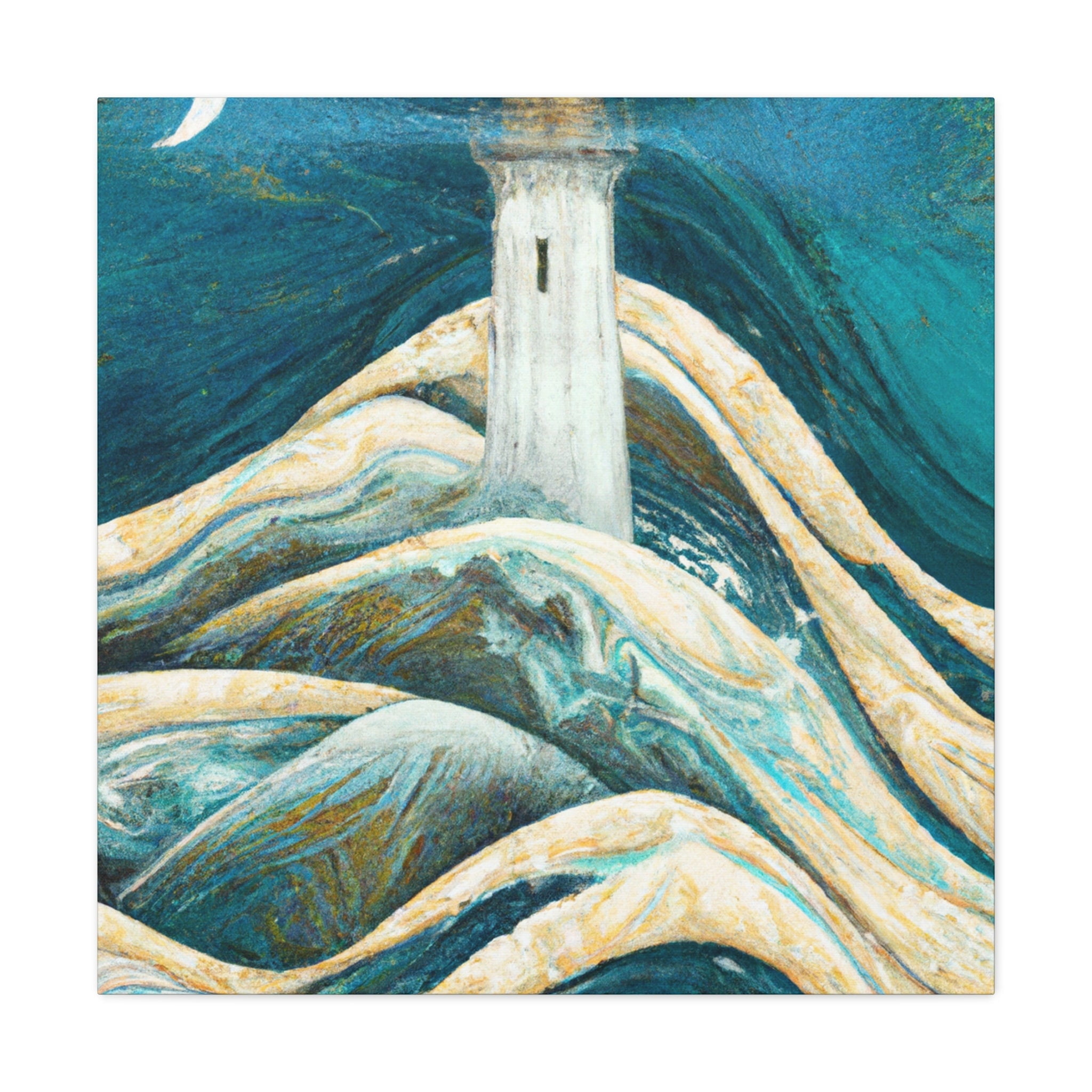 Lighthouse at Sunset - Canvas - Walmart.com