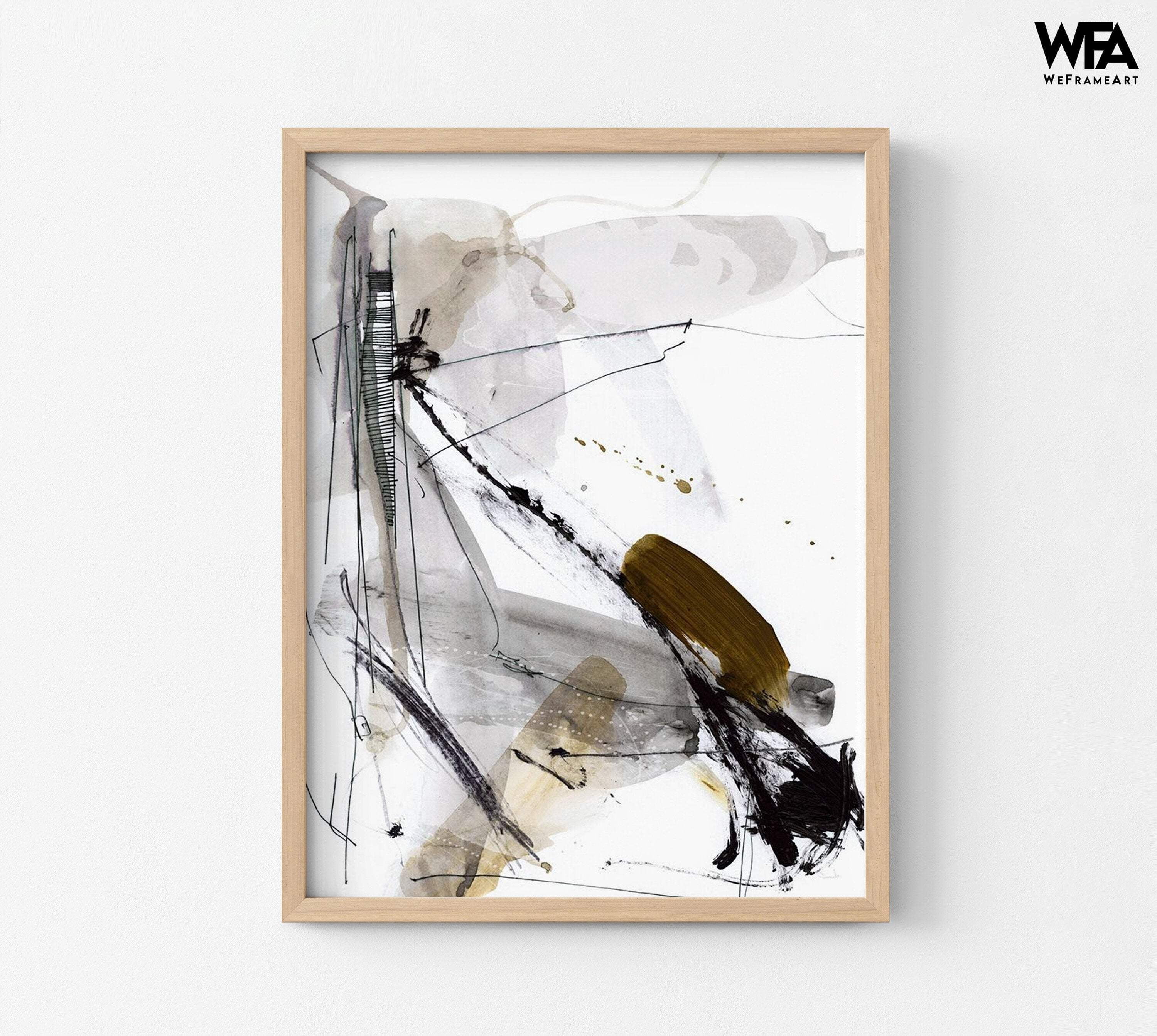 Lighthouse by Dan Hobday, Gray Abstract Painting Print, Home Studio ...