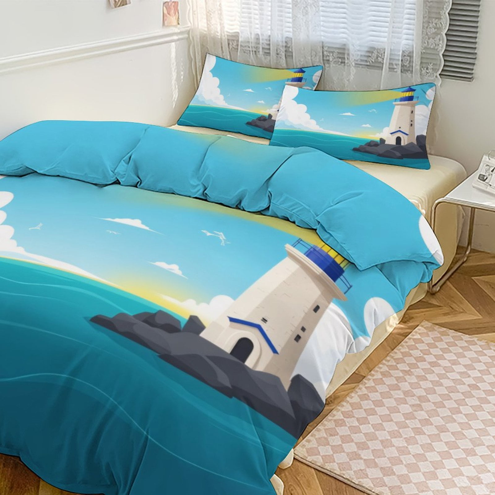Lighthouse by The Sea （3） 3D Duvet Cover Set Quilt Cover Theme of Kid ...