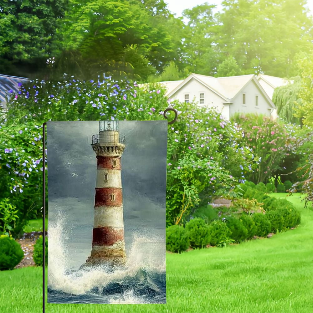 Lighthouse by The Sea Vertical House Flag, inch, Multi-Color - Walmart.com