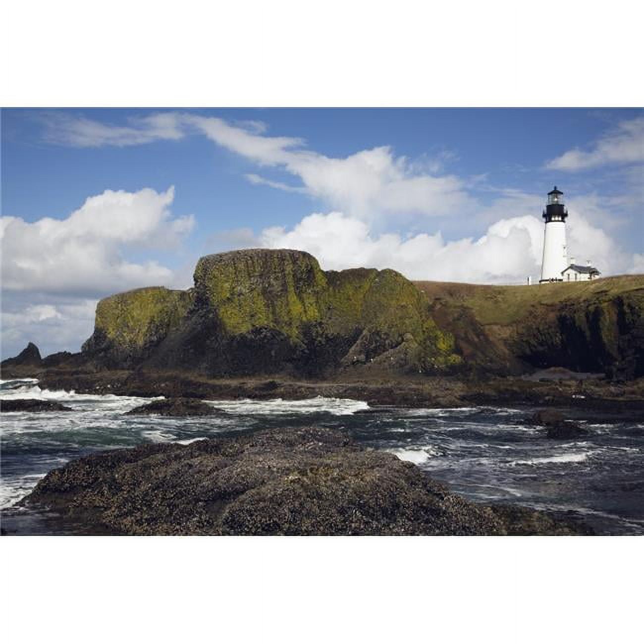 Lighthouse on Coastal Cliff Poster Print - 38 x 24 - Walmart.com