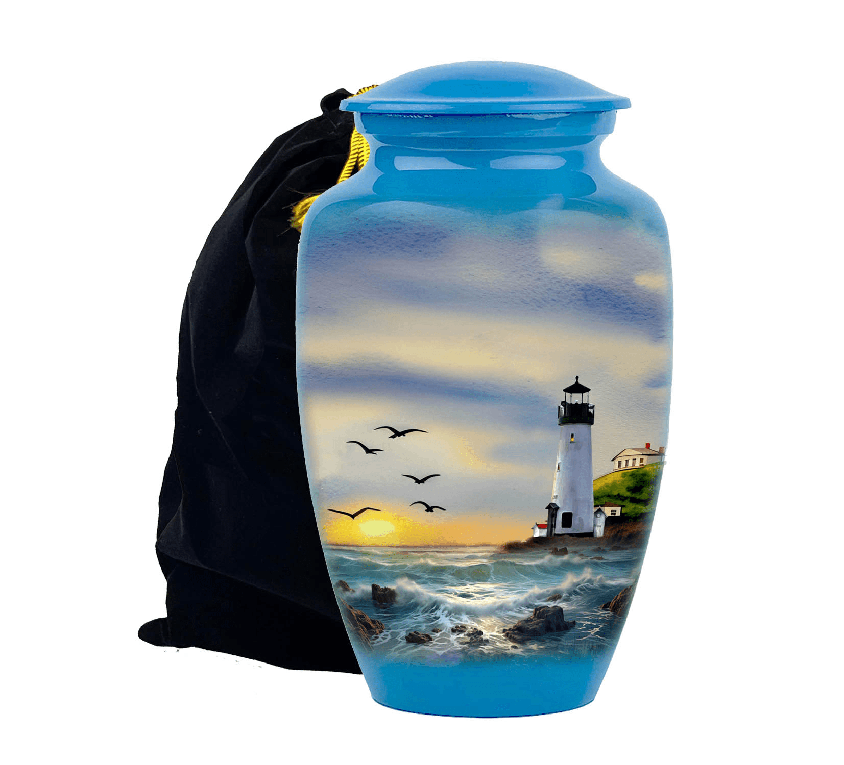 Lighthouse urn,Flying Bird Lighthouse urn,Flying Bird Sunrise Going ...