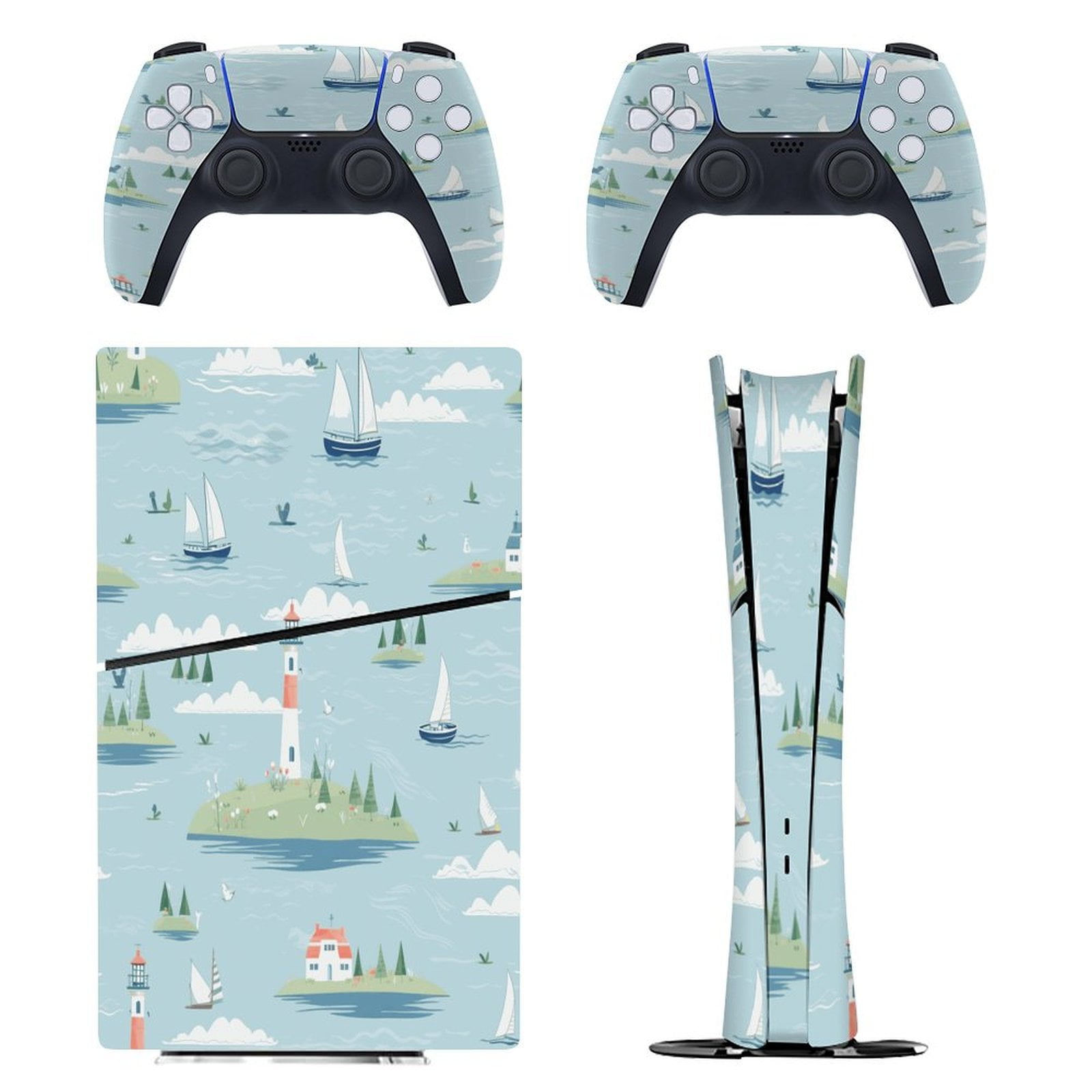 Lighthouses, Sailboats, Sailing PS5/PS5 Slim Digital Disc Skin Sticker ...