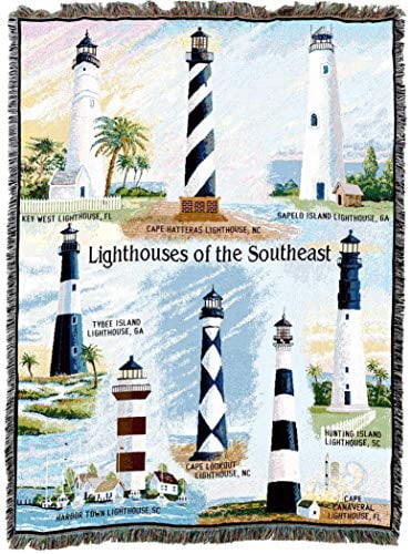 Lighthouses of the Southeast Blanket - Key West Cape Hatteras Sapelo ...