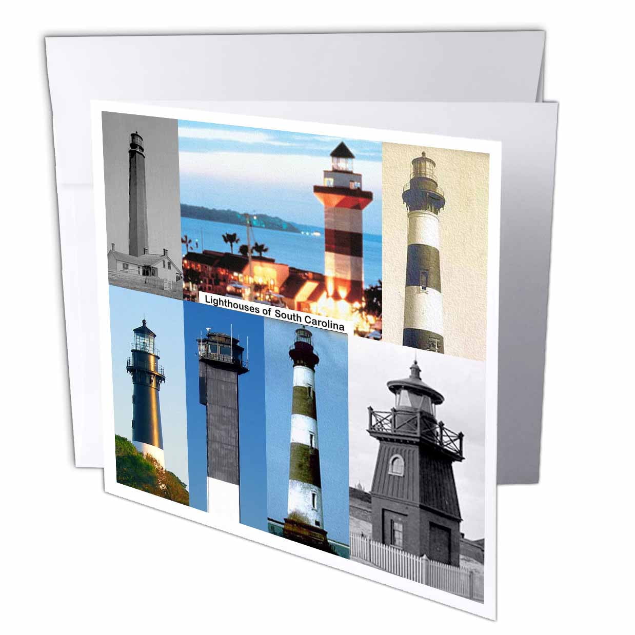 Lighthouses of South Carolina 6 Greeting Cards with envelopes gc-61730 ...