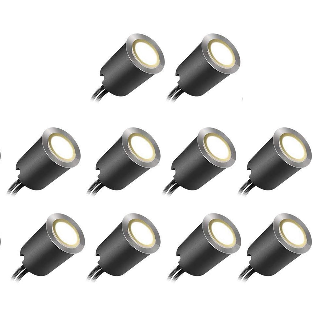 Lighting 10 Pack Recessed LED Deck Light Kits with Protecting Shell ...