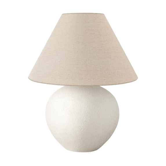 Lighting - 16"h Table Lamp - Cream Ceramic - Cream Empire Shade ...