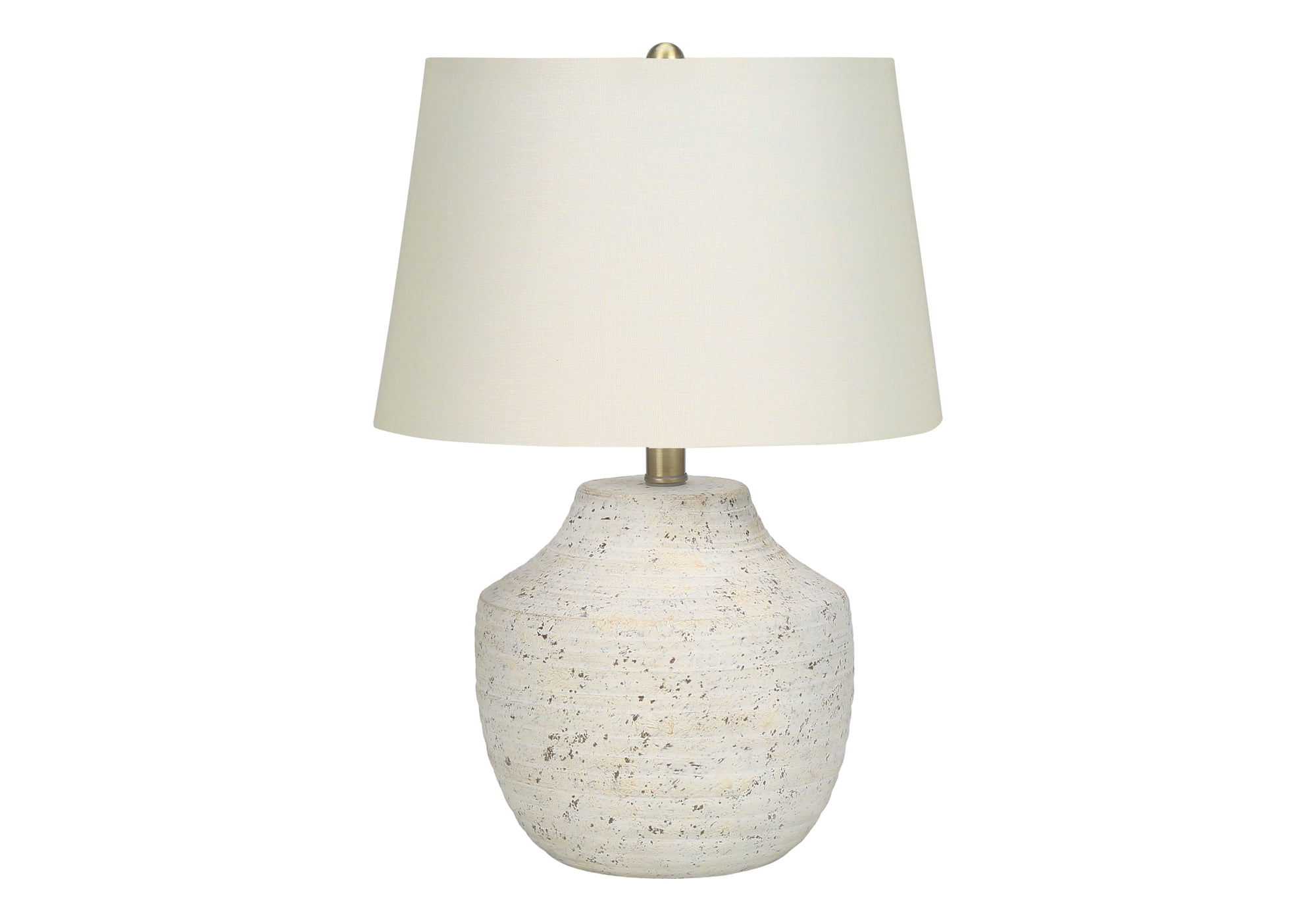 Lighting, 20"h, Table Lamp, Cream Concrete, Ivory / Cream Shade, Modern ...