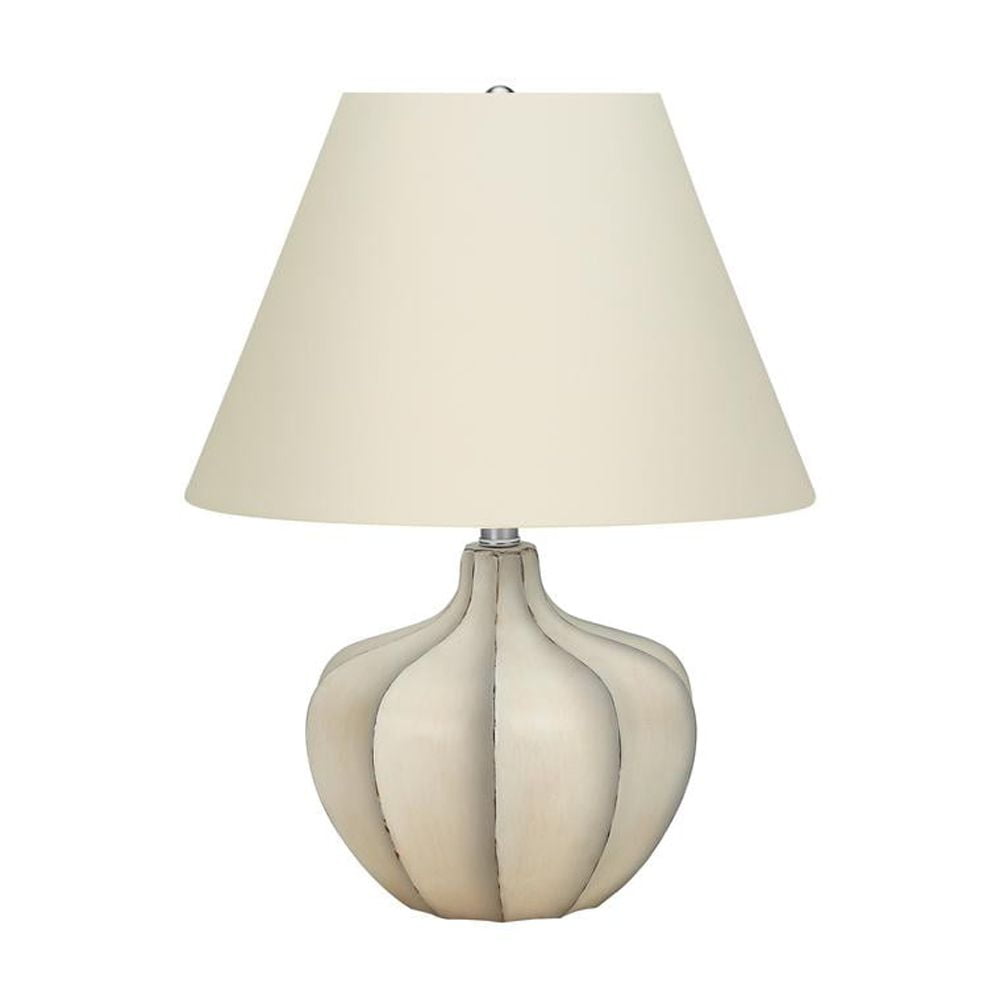 Lighting - 21"h Table Lamp - Cream Resin Base - Ivory Shade ...