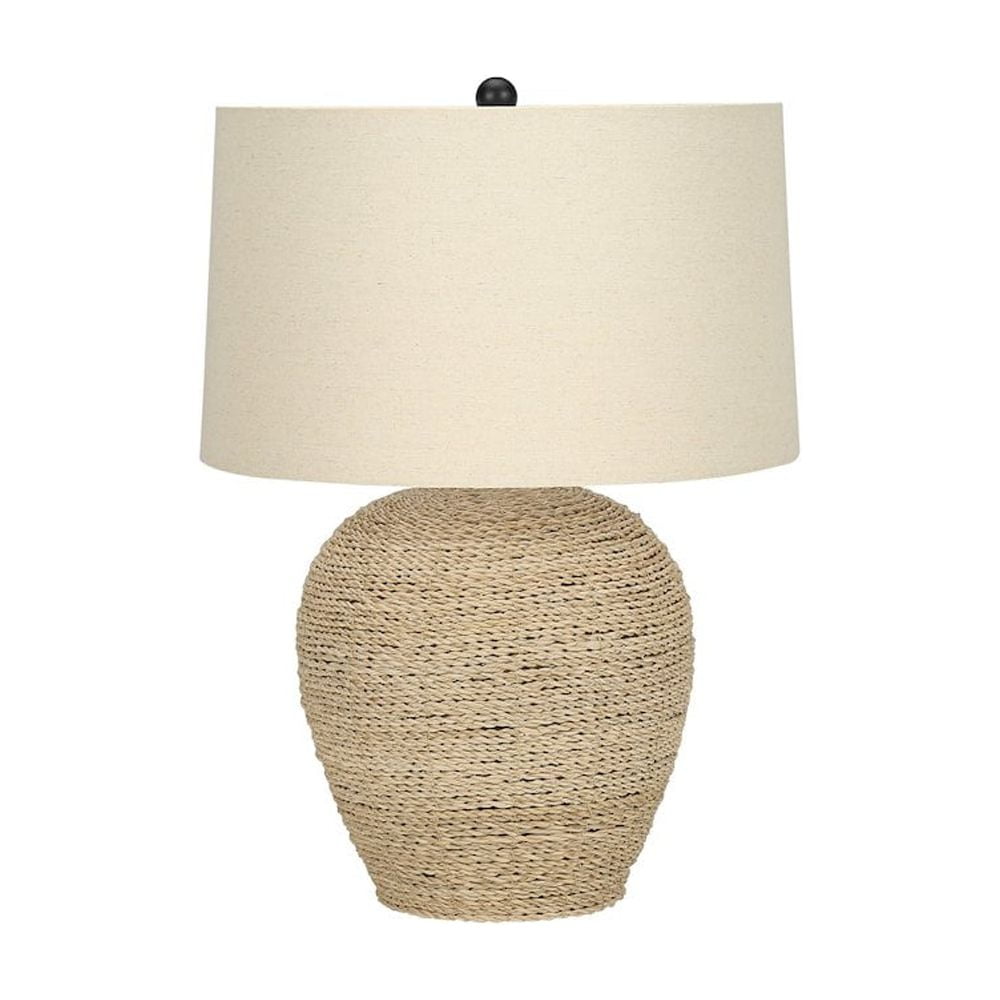 Lighting, 25"H, Table Lamp, Rattan, Beige Shade, Transitional - Walmart.com