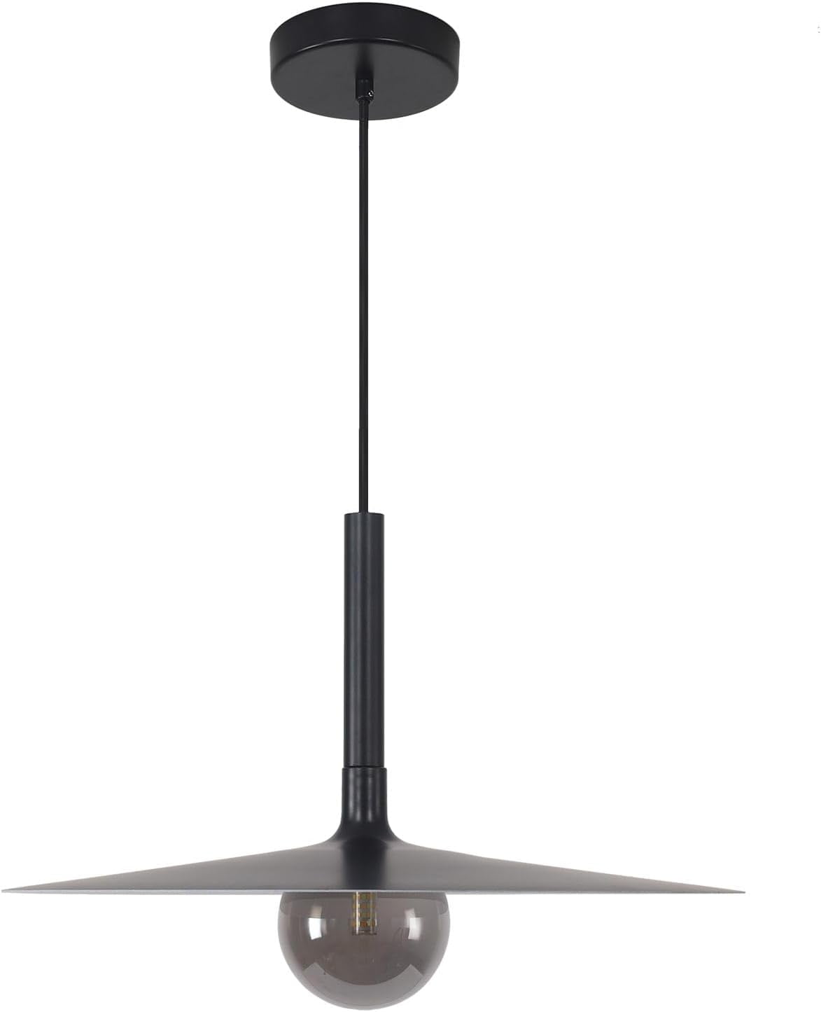 Lighting Black Cone Pendant Lights Kitchen Island Large Single ...