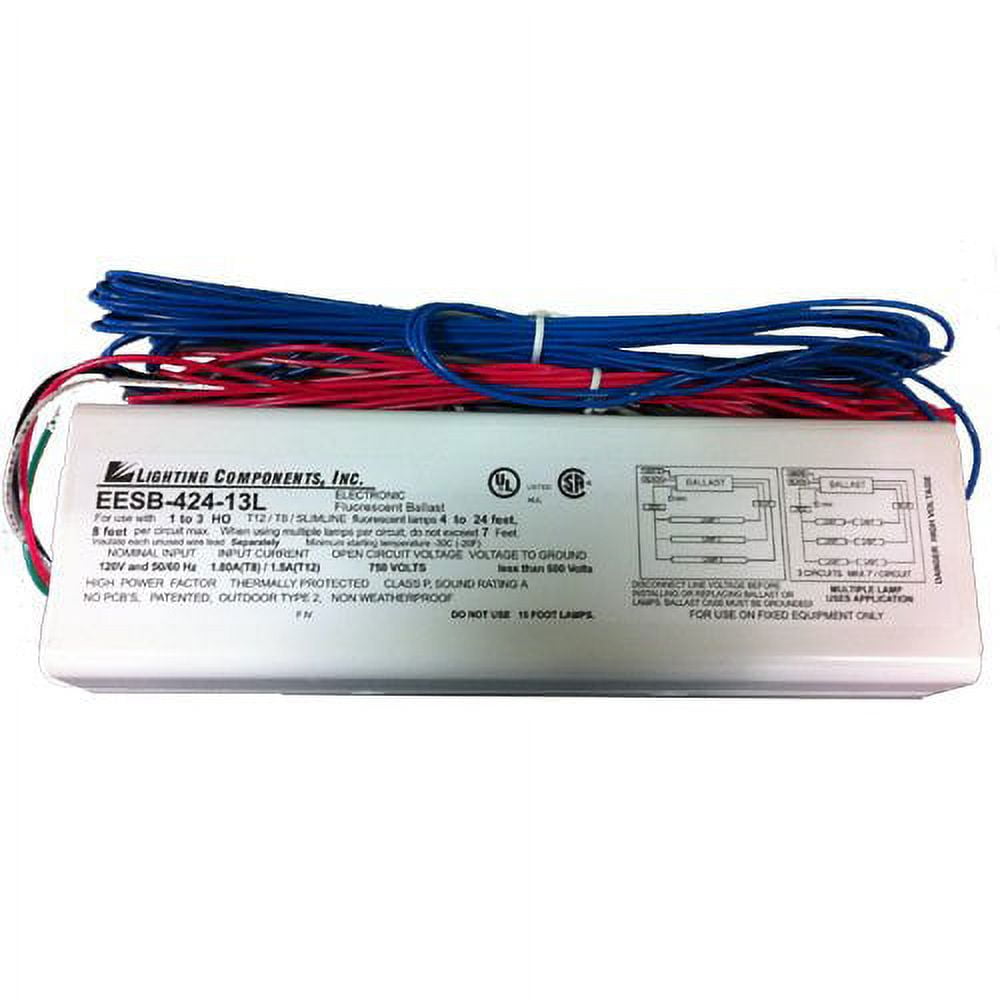 Lighting Components EESB-424-13L 120v Ballast - 1-3 Lamp 4ft. to 24ft ...