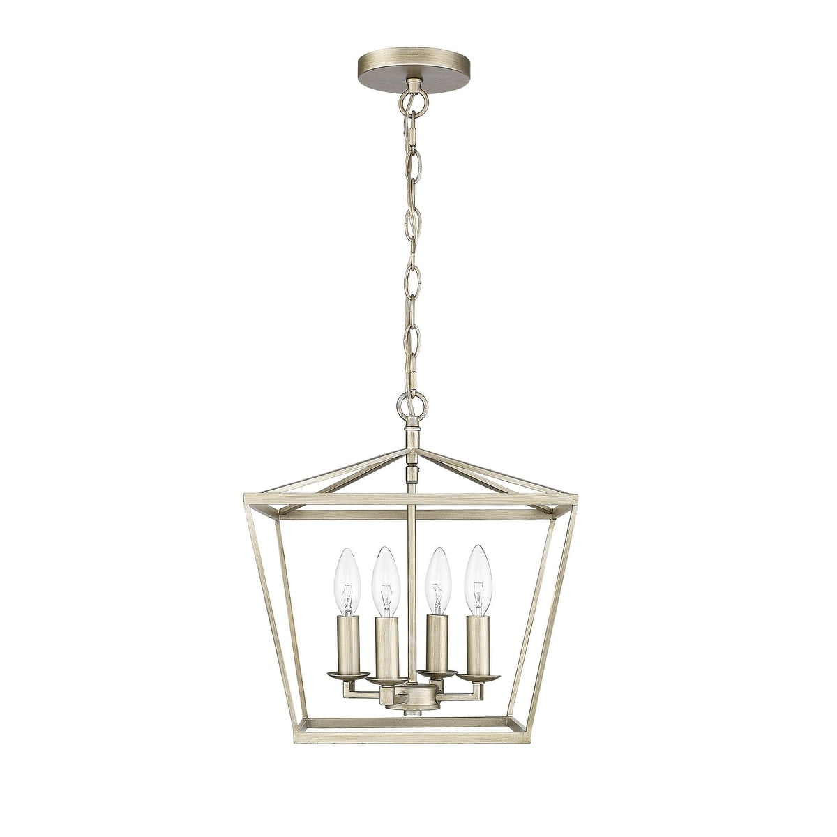 Lighting Favorites Farmhouse Champagne Gold Semi-Flush Mini Lantern ...