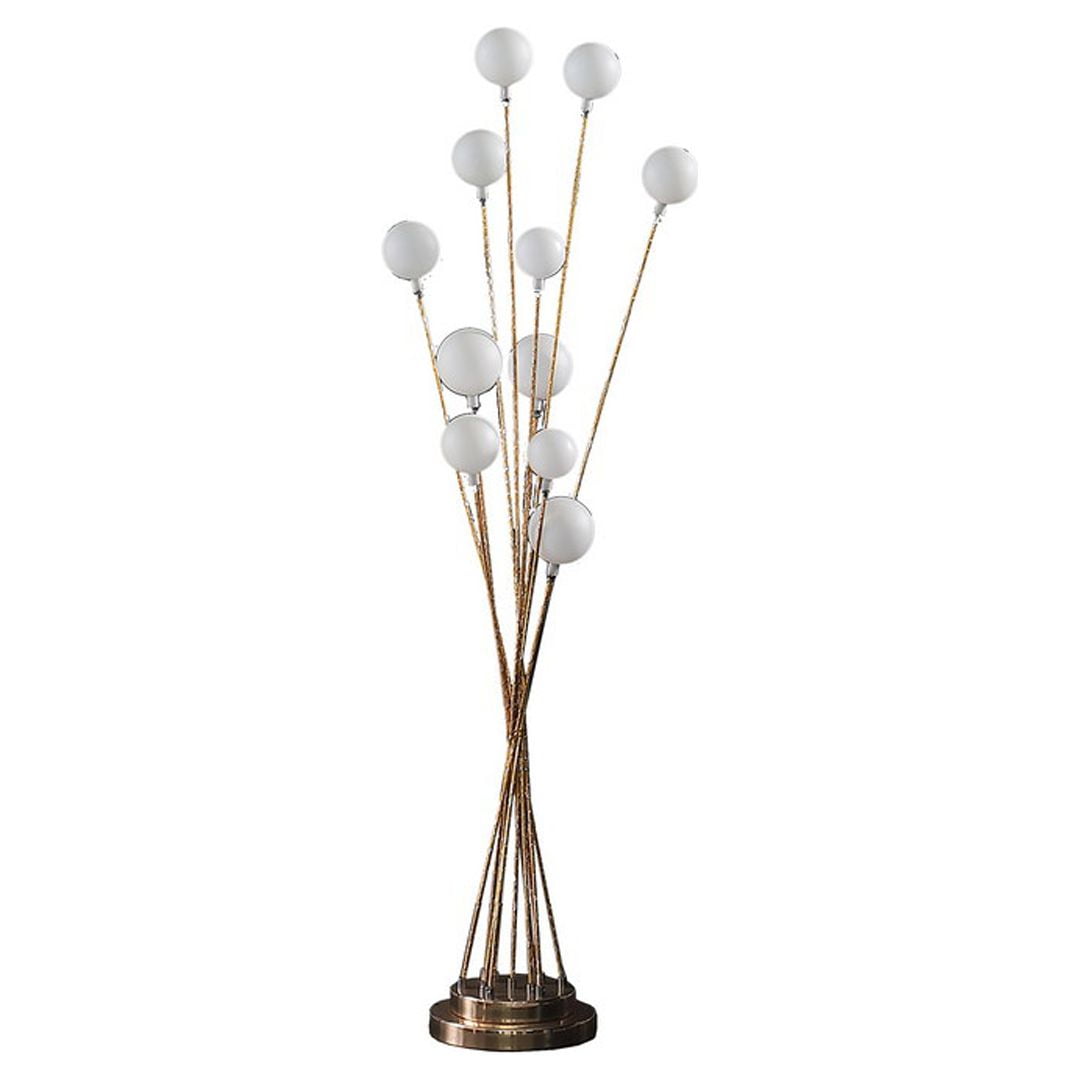 Lighting Fixtures 46" In 11-Light Acrylic Globe Aluminun Led Chrysanthe ...