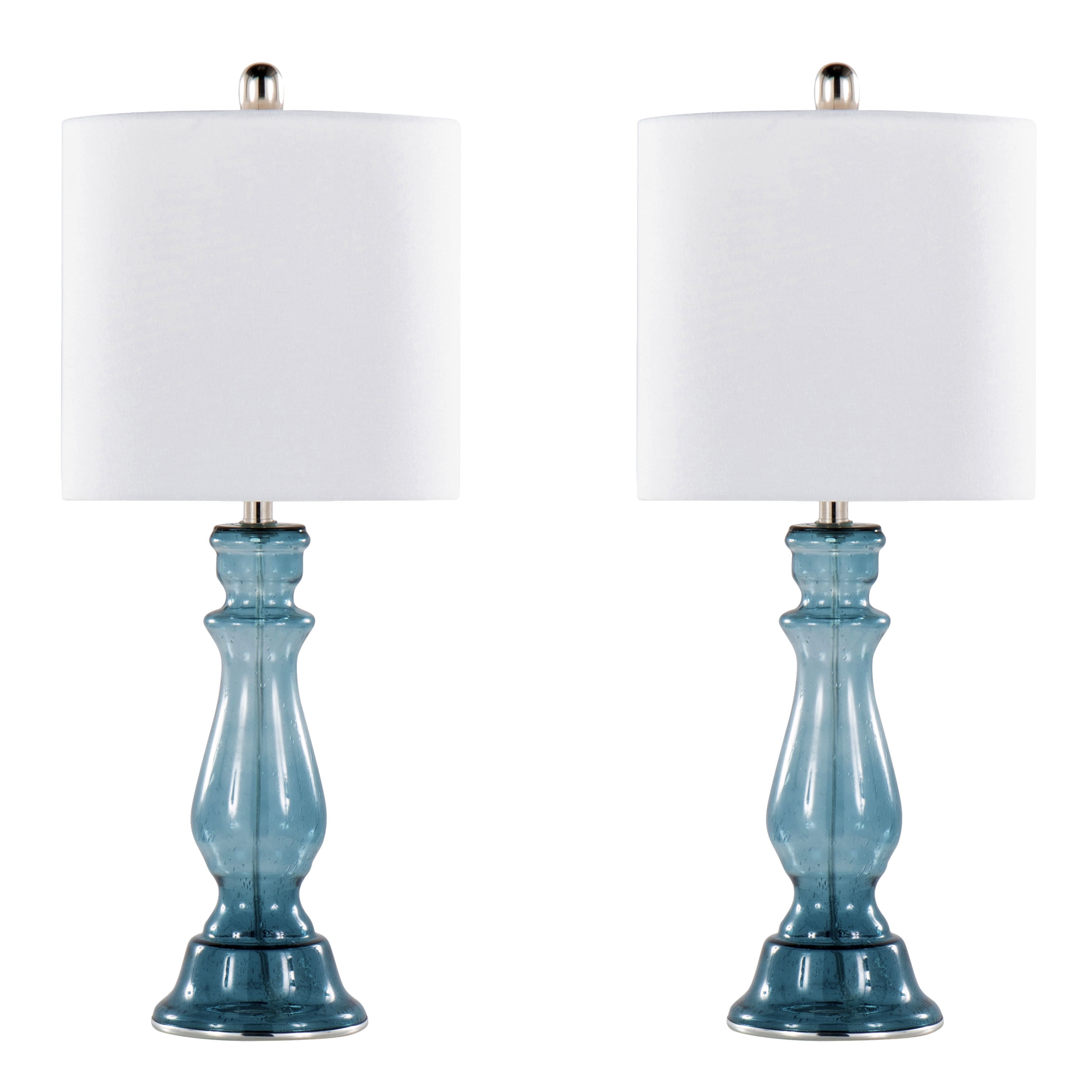 Lighting Fixtures Bishop 25" Contemporary Glass Table Lamp in Clear ...