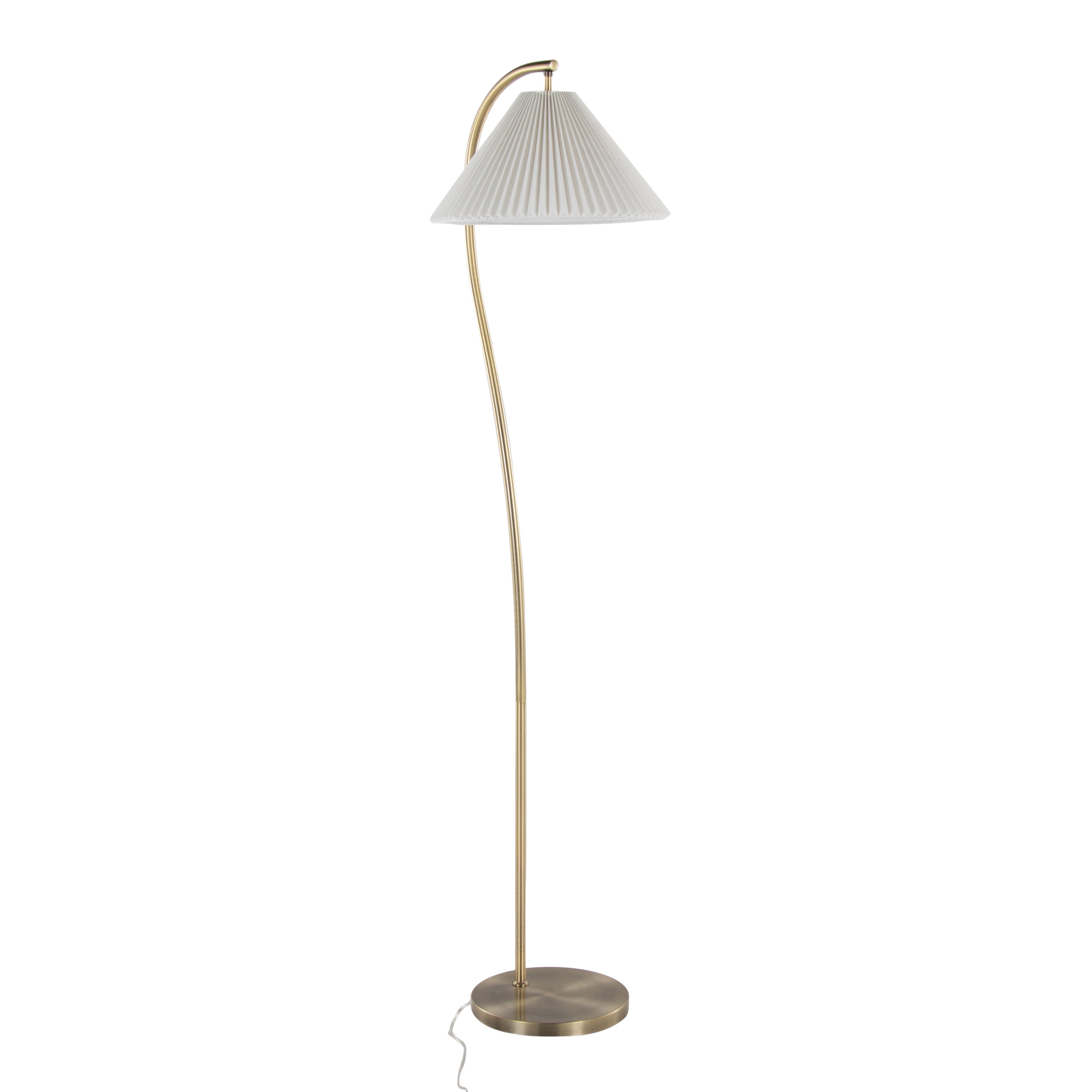 Lighting Fixtures Cassis 65" Glam/Art Deco Floor Lamp in Gold Metal and ...