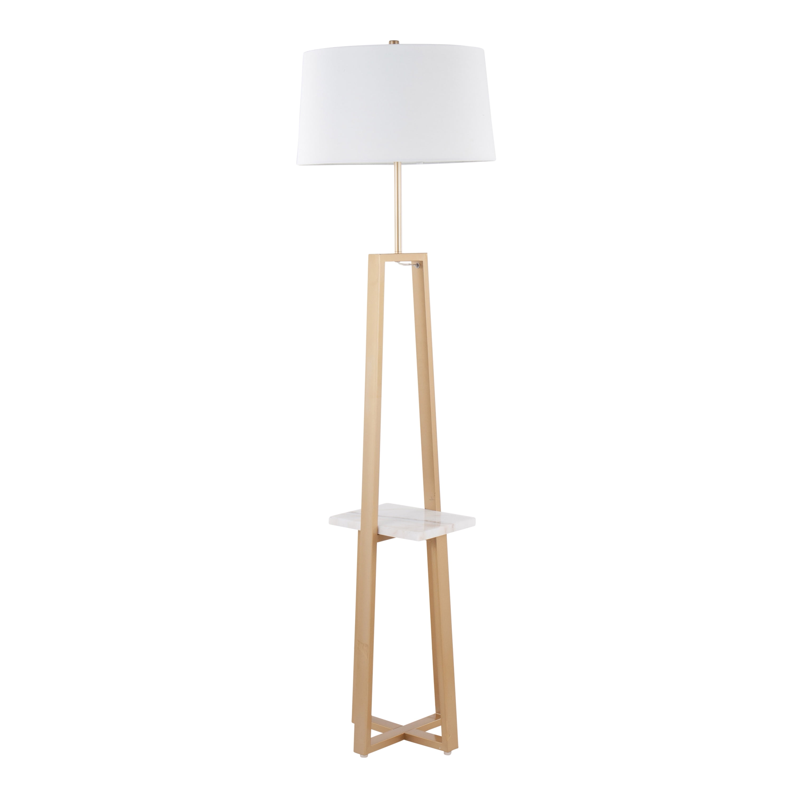 Lighting Fixtures Cosmo Shelf Contemporary/Glam Floor Lamp in White ...