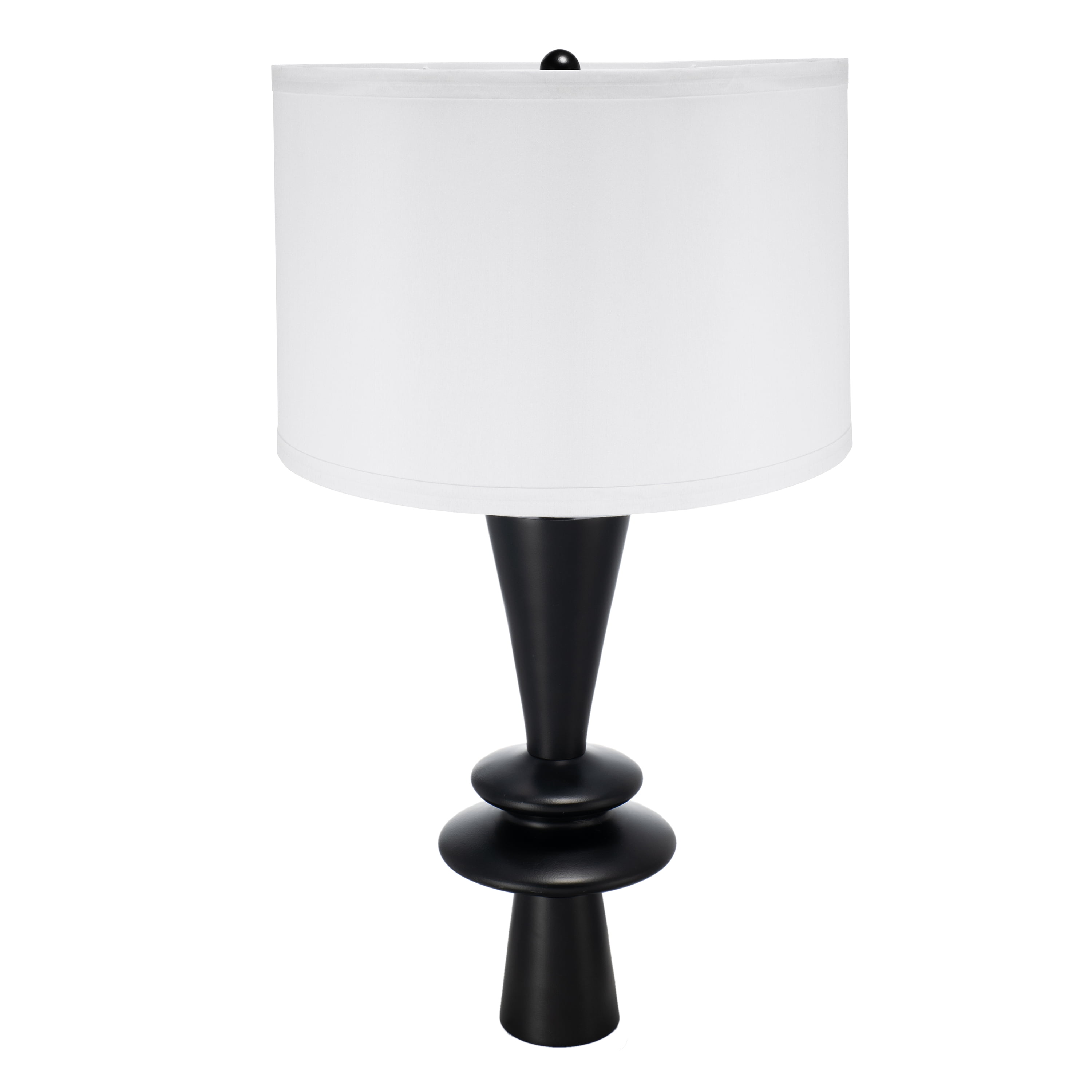 Lighting Fixtures D15x26.7" Black Aluminum Table Lamp with Two Varying ...