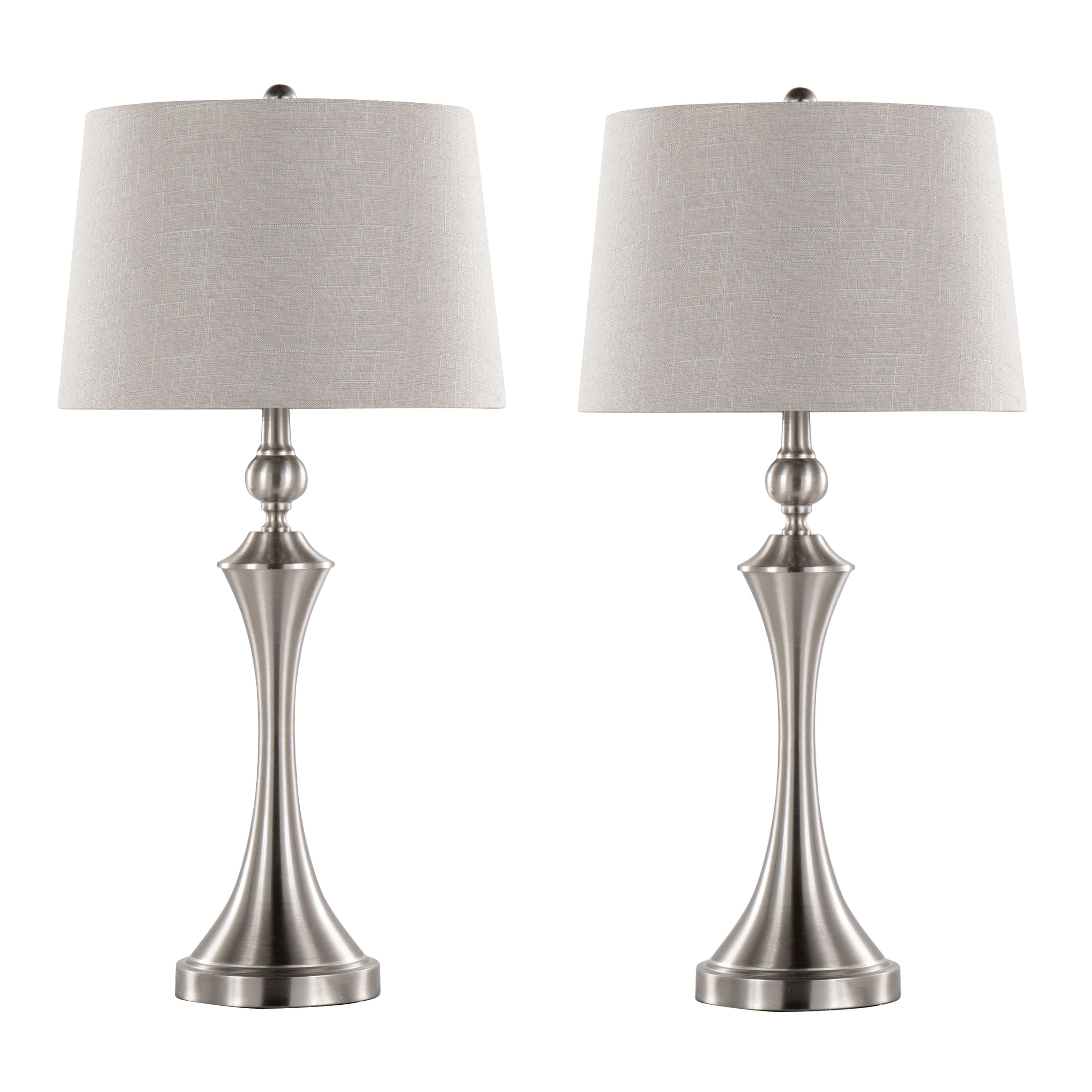Lighting Fixtures Flint 30" Contemporary Metal Table Lamp in Brushed ...