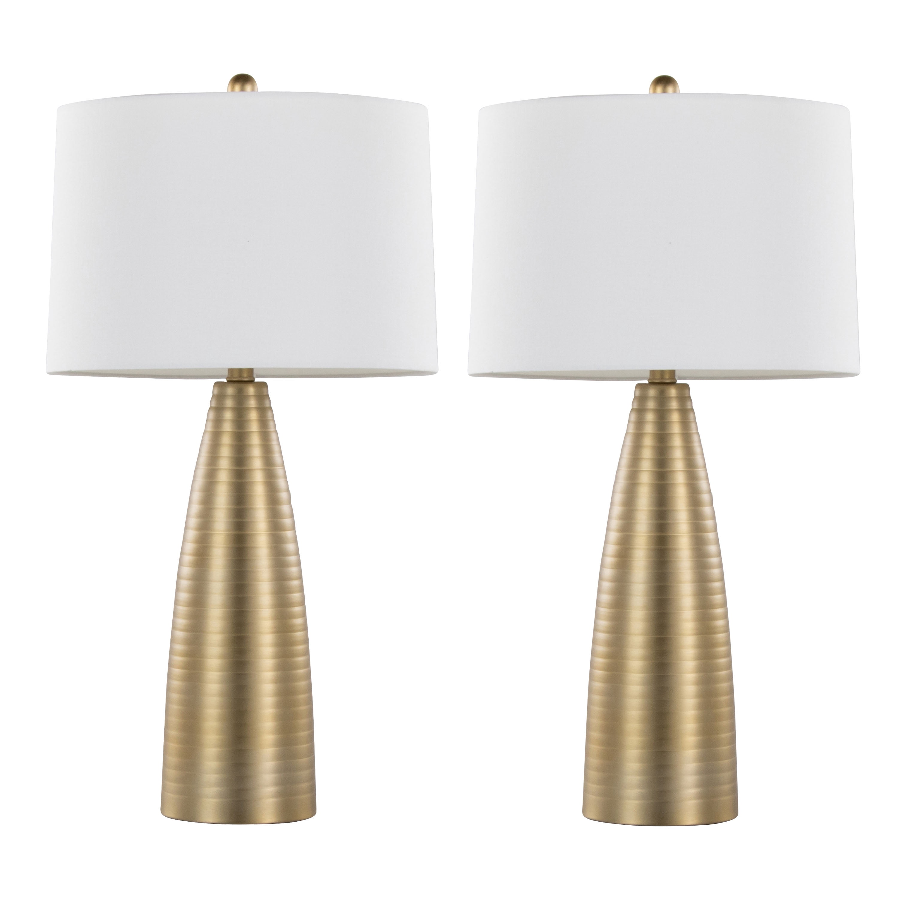 Lighting Fixtures Maya 27" Contemporary Metal Table Lamp in Gold Metal ...