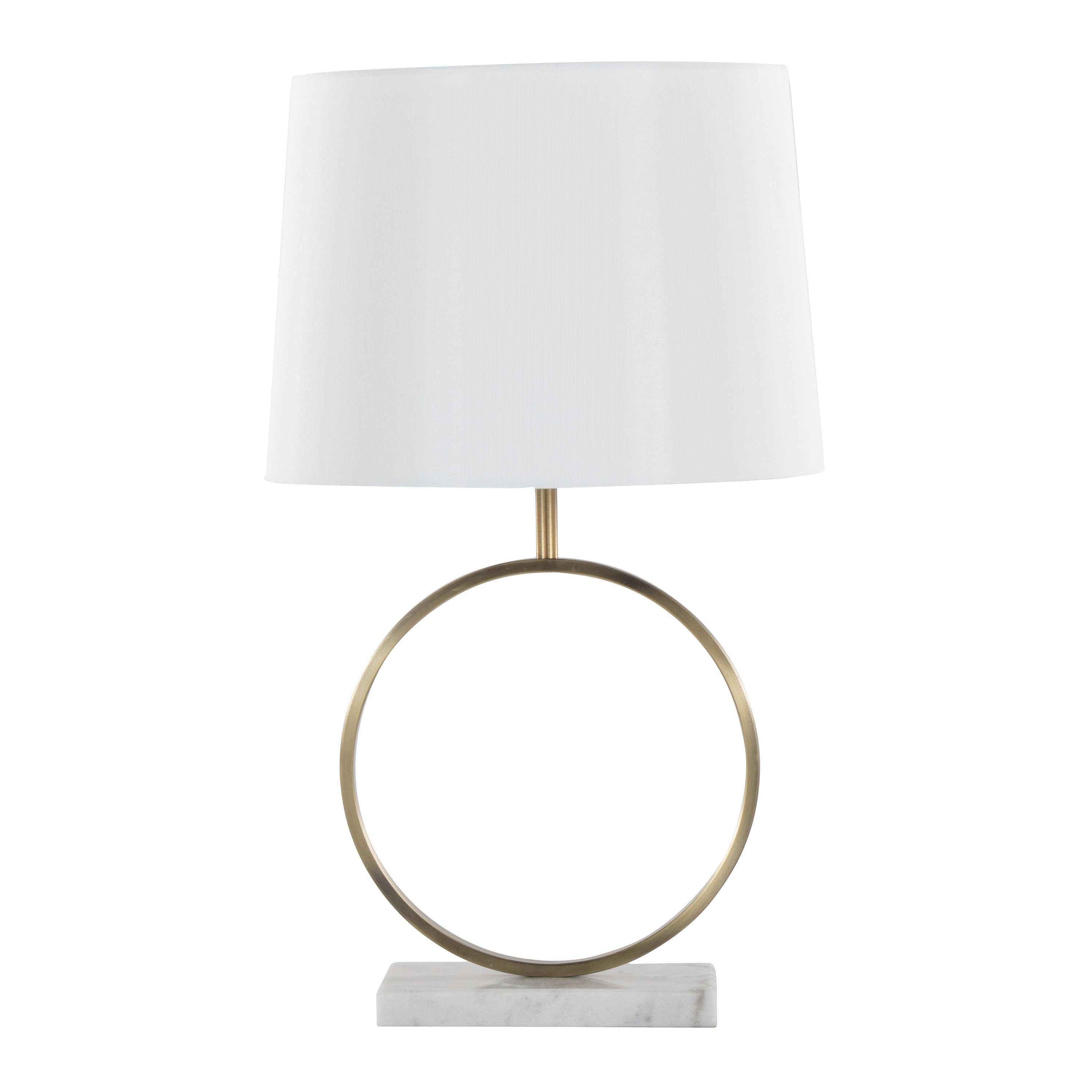 Lighting Fixtures Moon Contemporary Table Lamp in White Marble, Gold ...