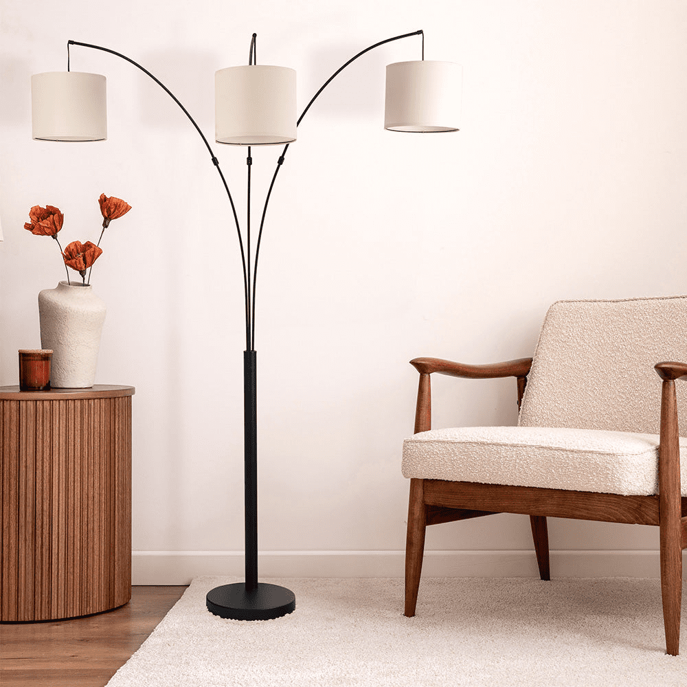 Lighting Fixtures Royal 3-Arm Metal Arc Floor Lamp, Oil Rubbed Bonze ...